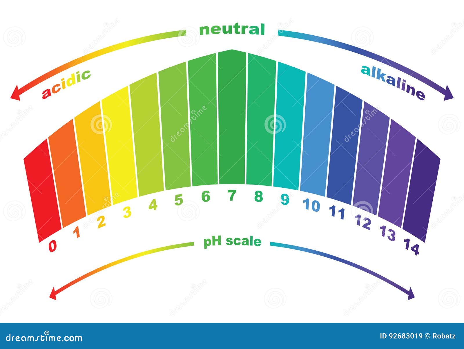Scale Of Ph Value For Acid And Alkaline Solutions, Cartoon Vector ...