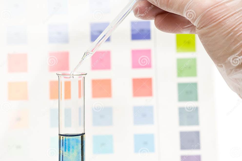 PH test color change stock image. Image of reaction, alkaline - 16852639