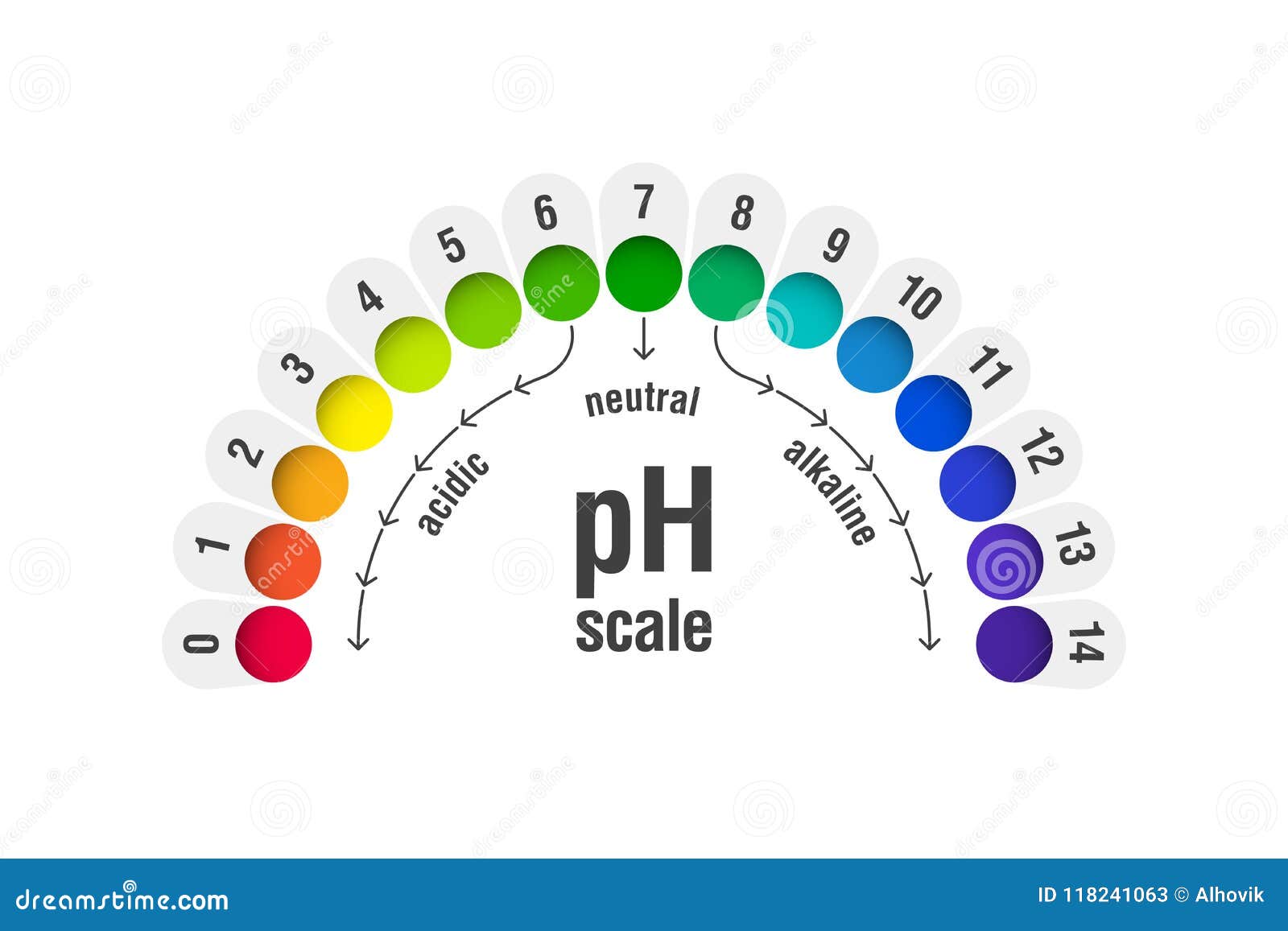 PH value scale chart stock vector. Illustration of acidbase - 118241063