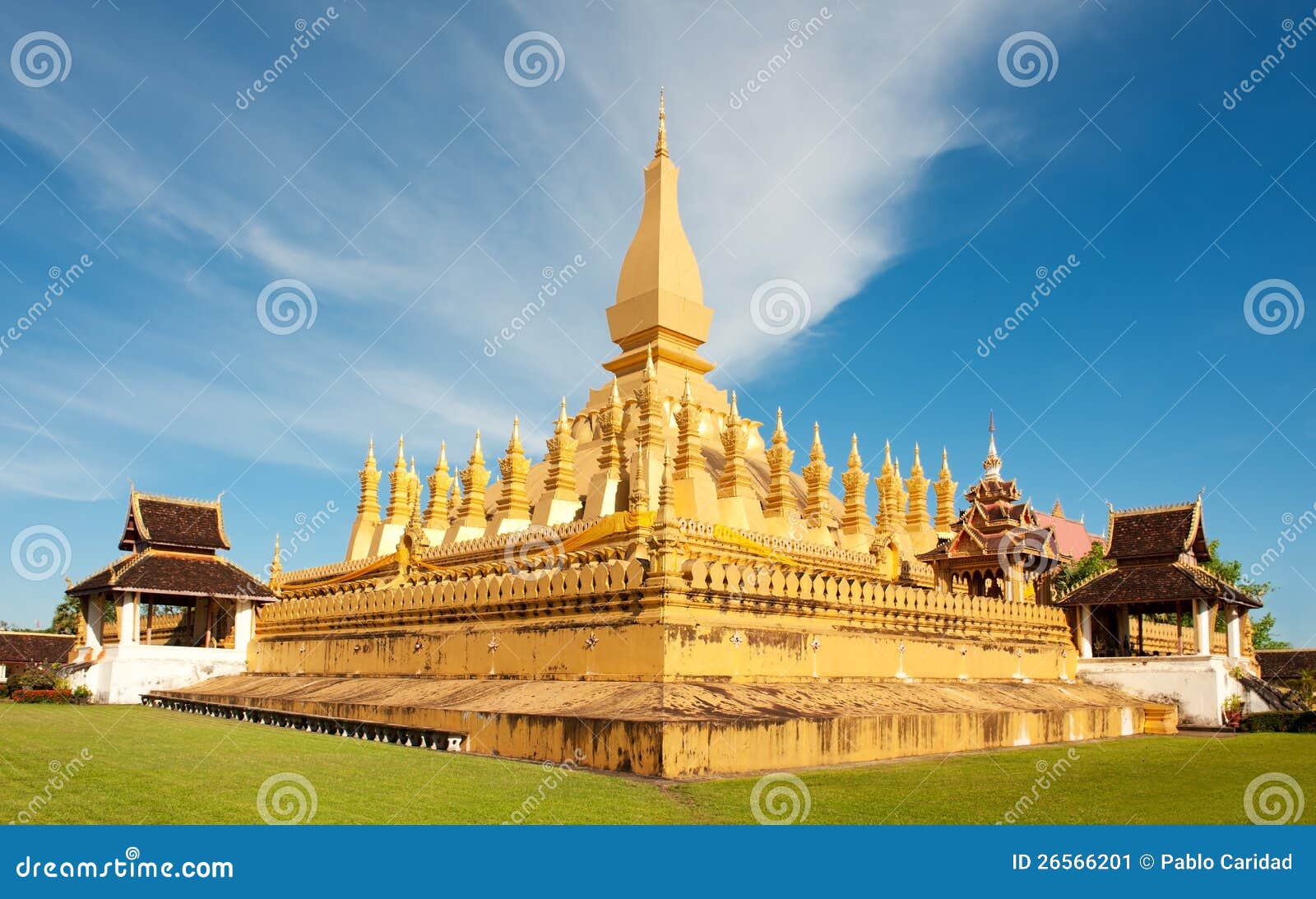 Pha that Luang Monument, Vientiane, Laos. Stock Image - Image of stupa ...