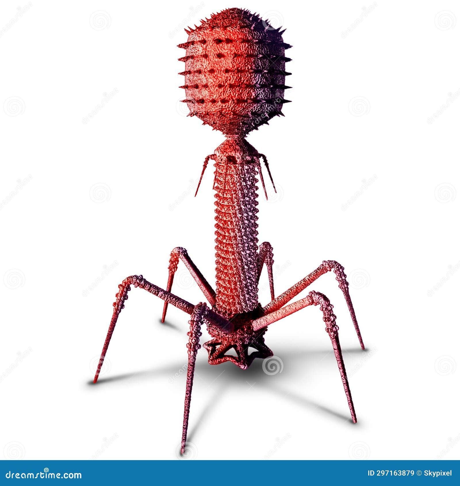 Phage and Bacteriopage stock illustration. Illustration of virilent ...