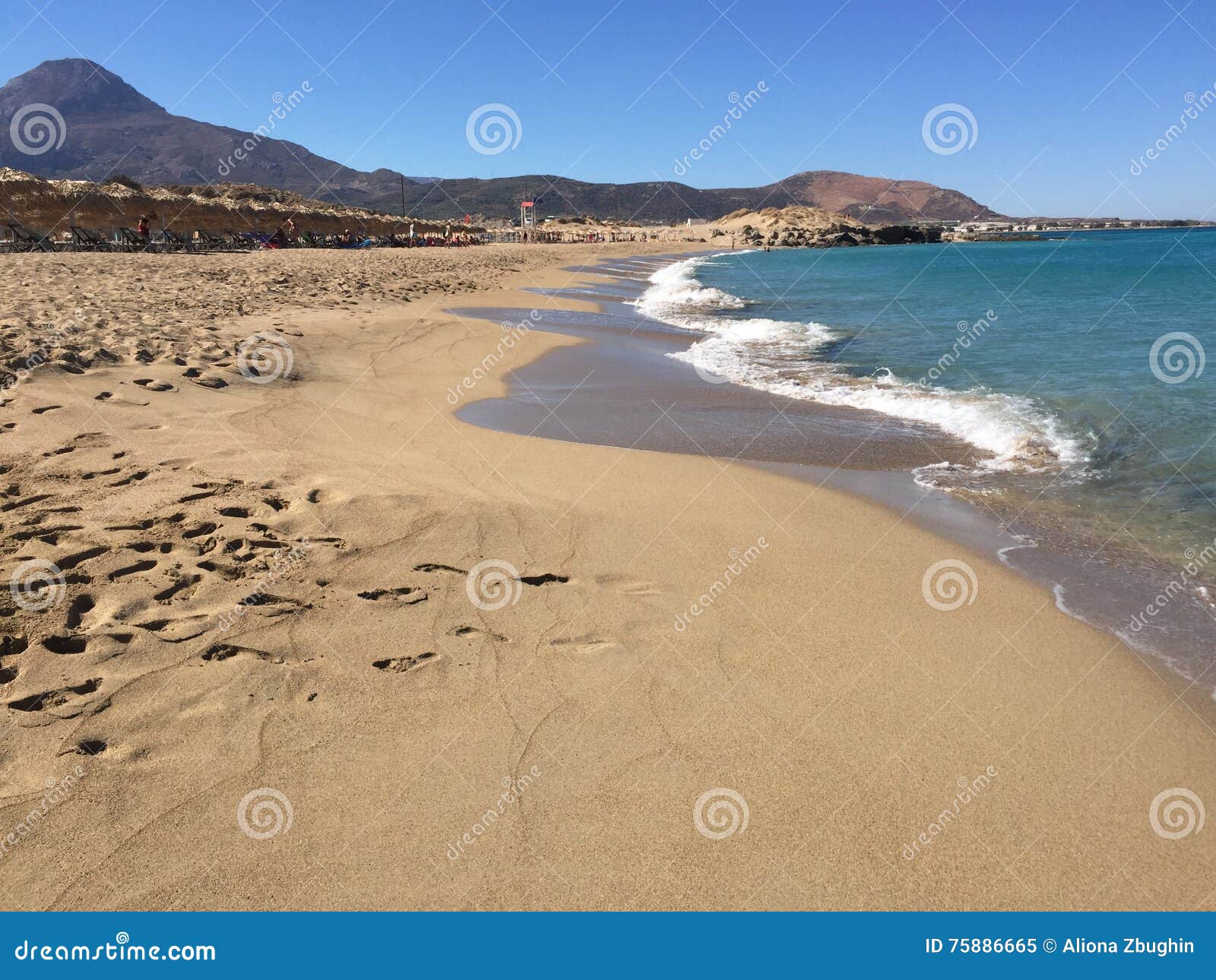 Phalasarna beach stock image. Image of beautiful, sand - 75886665