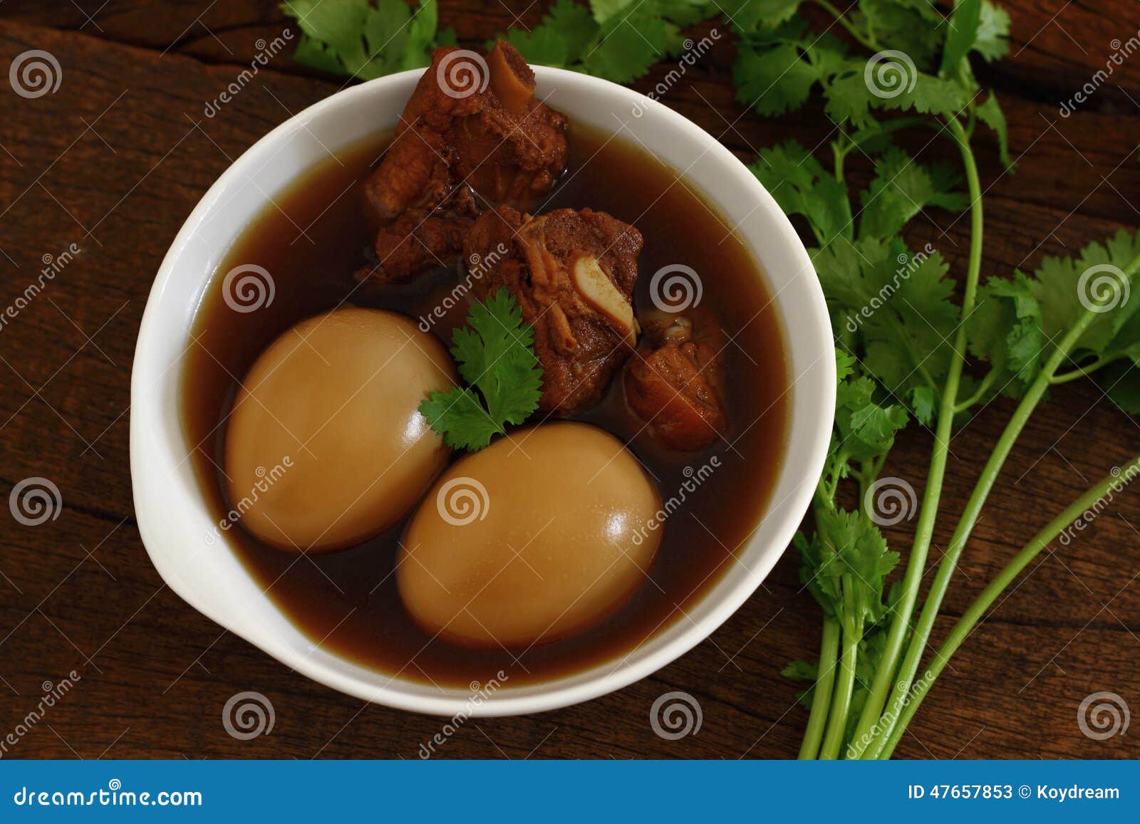 Phalo is Food with Eggs and Pork. Stock Image - Image of cilantro ...