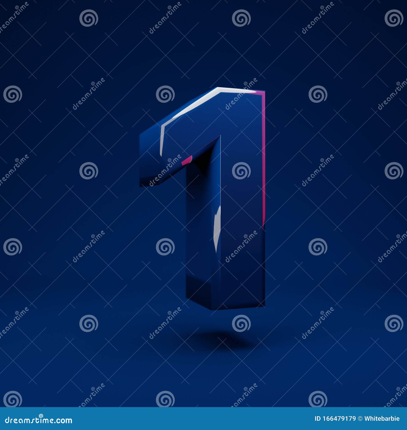 Phantom Blue 3d number 1 stock illustration. Illustration of digit ...