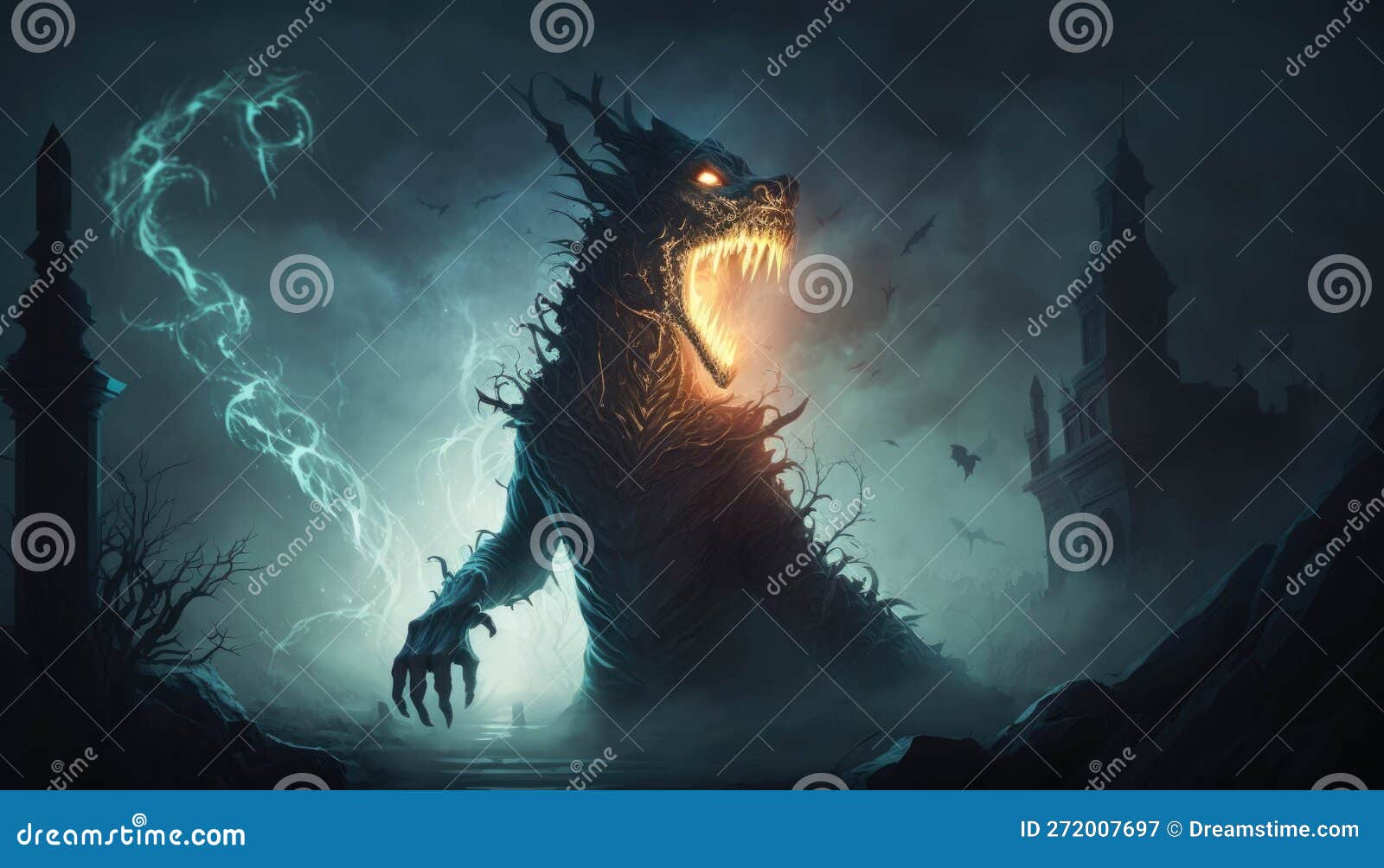 A Phantom Creature Rises From The Grave Its Howls Echoing Through The ...