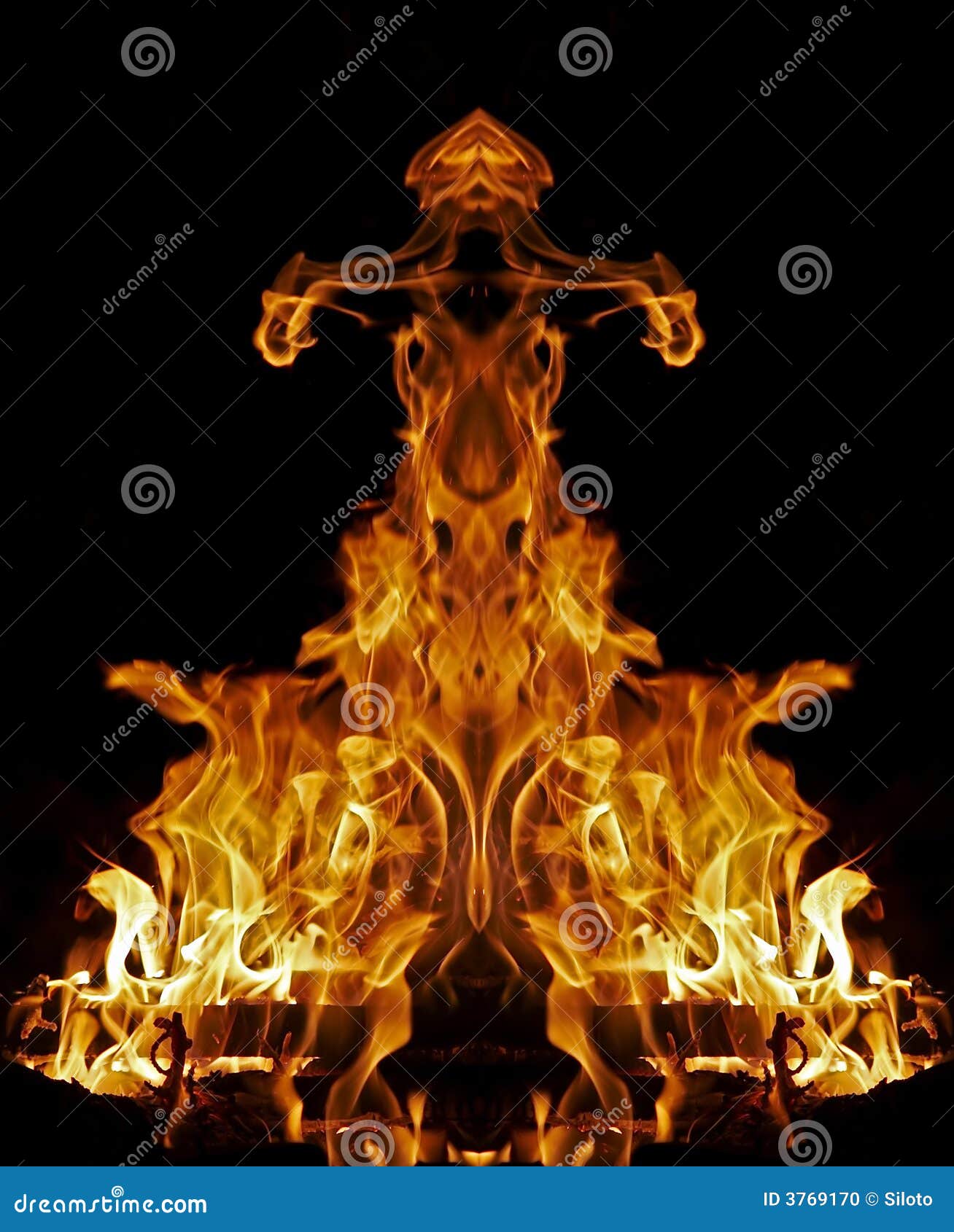 Phantom of fire stock illustration. Illustration of phantasm - 3769170