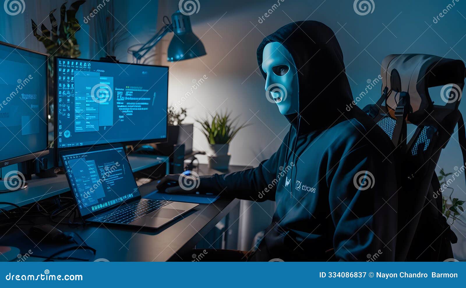 The Phantom Hacker A Dark Web Enigma. Stock Image | CartoonDealer.com ...