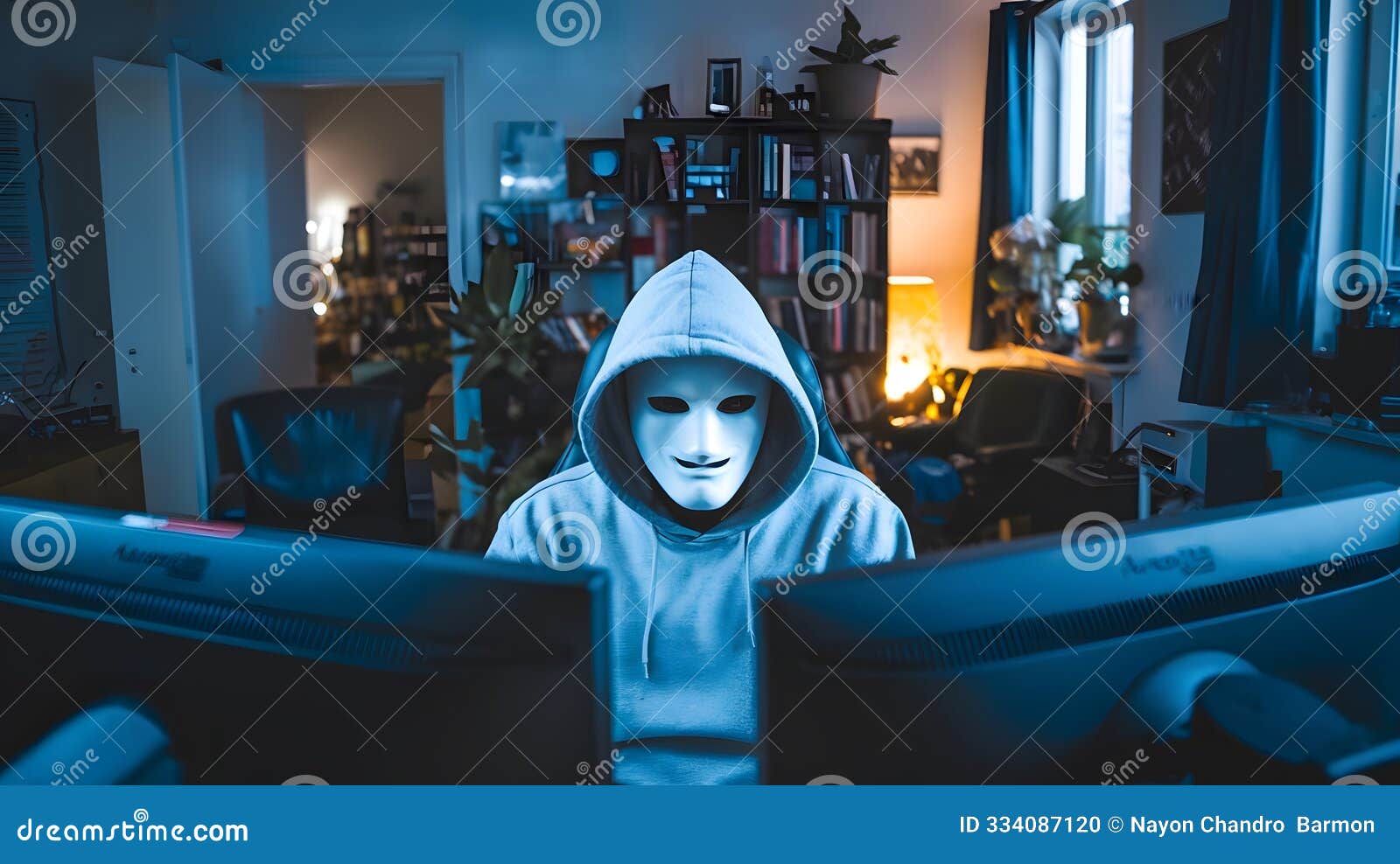 The Phantom Hacker a Dark Web Enigma. Stock Illustration - Illustration ...