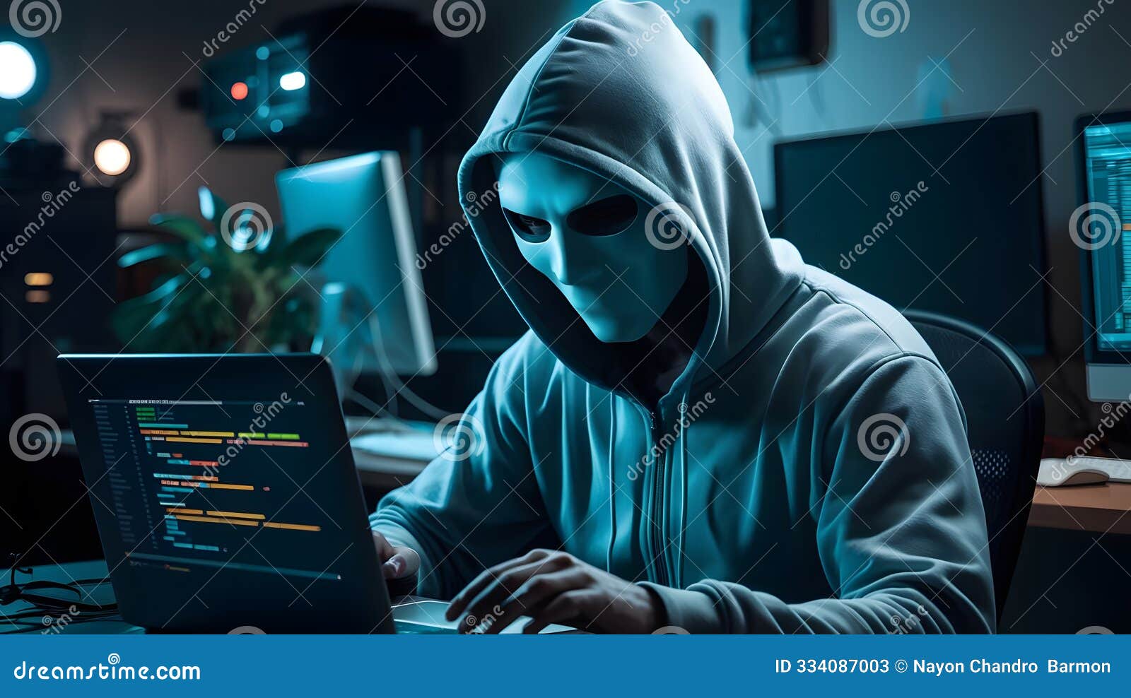 The Phantom Hacker A Dark Web Enigma. Stock Image | CartoonDealer.com ...