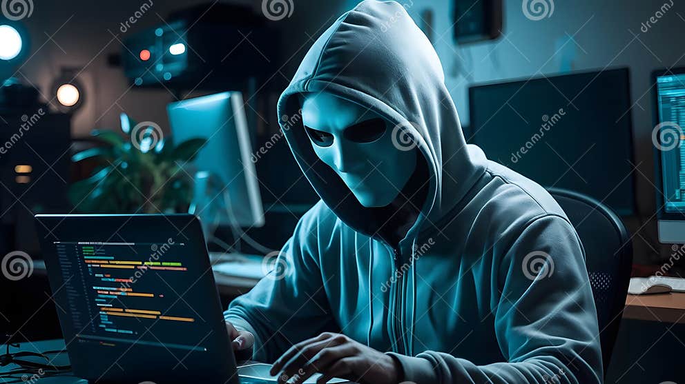 The Phantom Hacker a Dark Web Enigma. Stock Illustration - Illustration ...