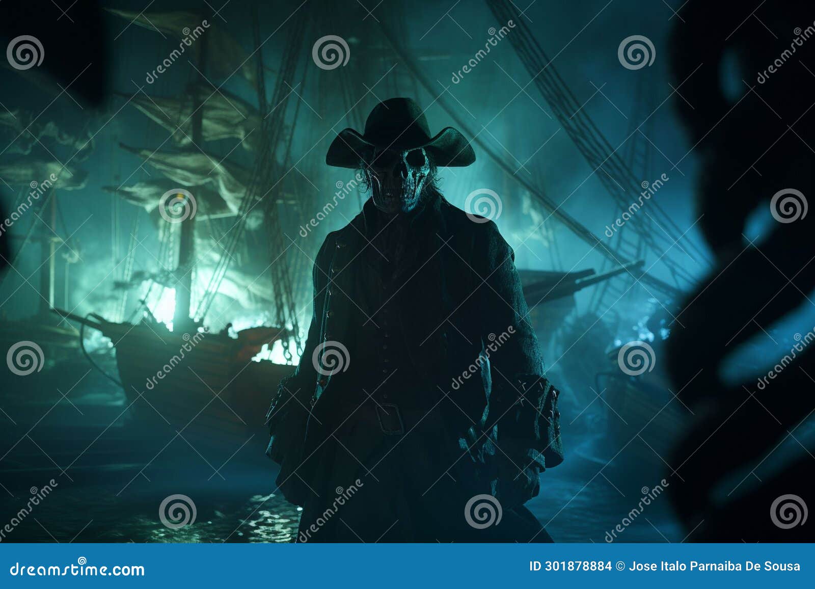 Phantom Shipwrecked Captain Ghosts Shadows Stock Photo - Image of beauty, dark: 301878884