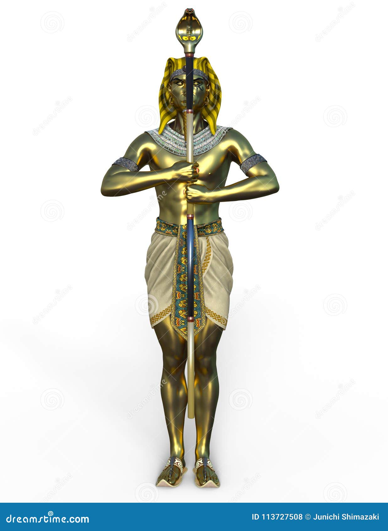 Pharaoh stock illustration. Illustration of pose, costume - 113727508