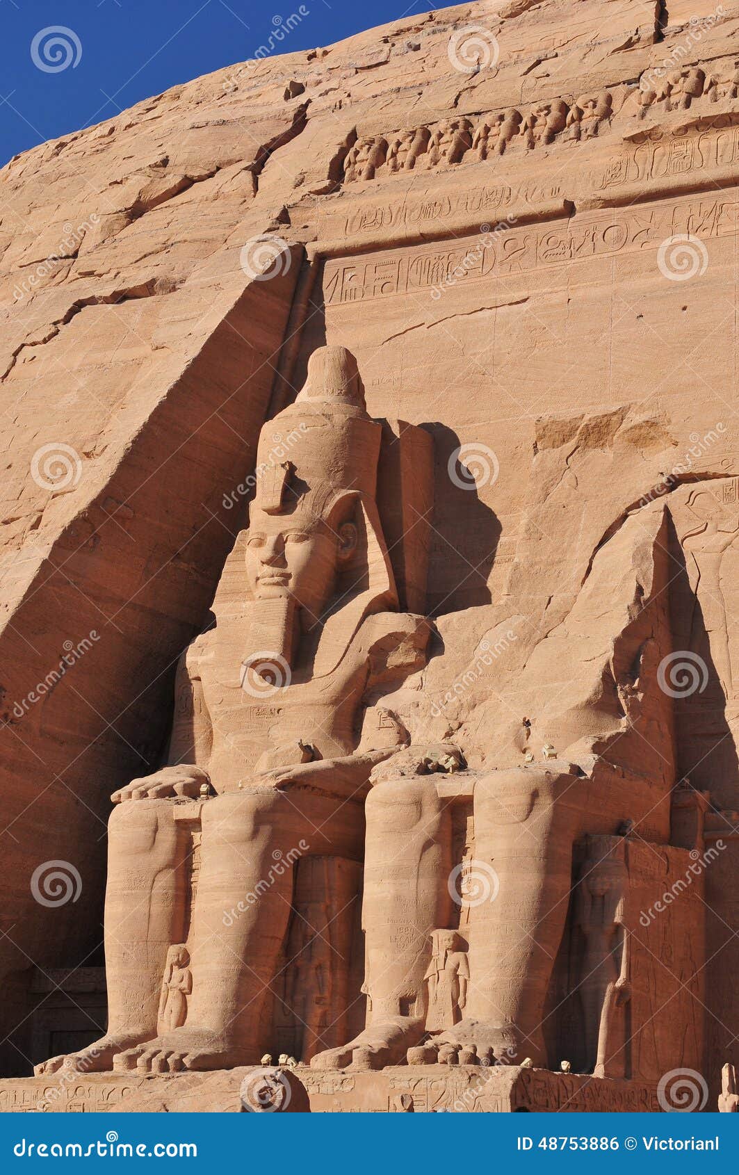 Pharaoh Monument from Abu Simbel, Egypt. Stock Photo - Image of ...