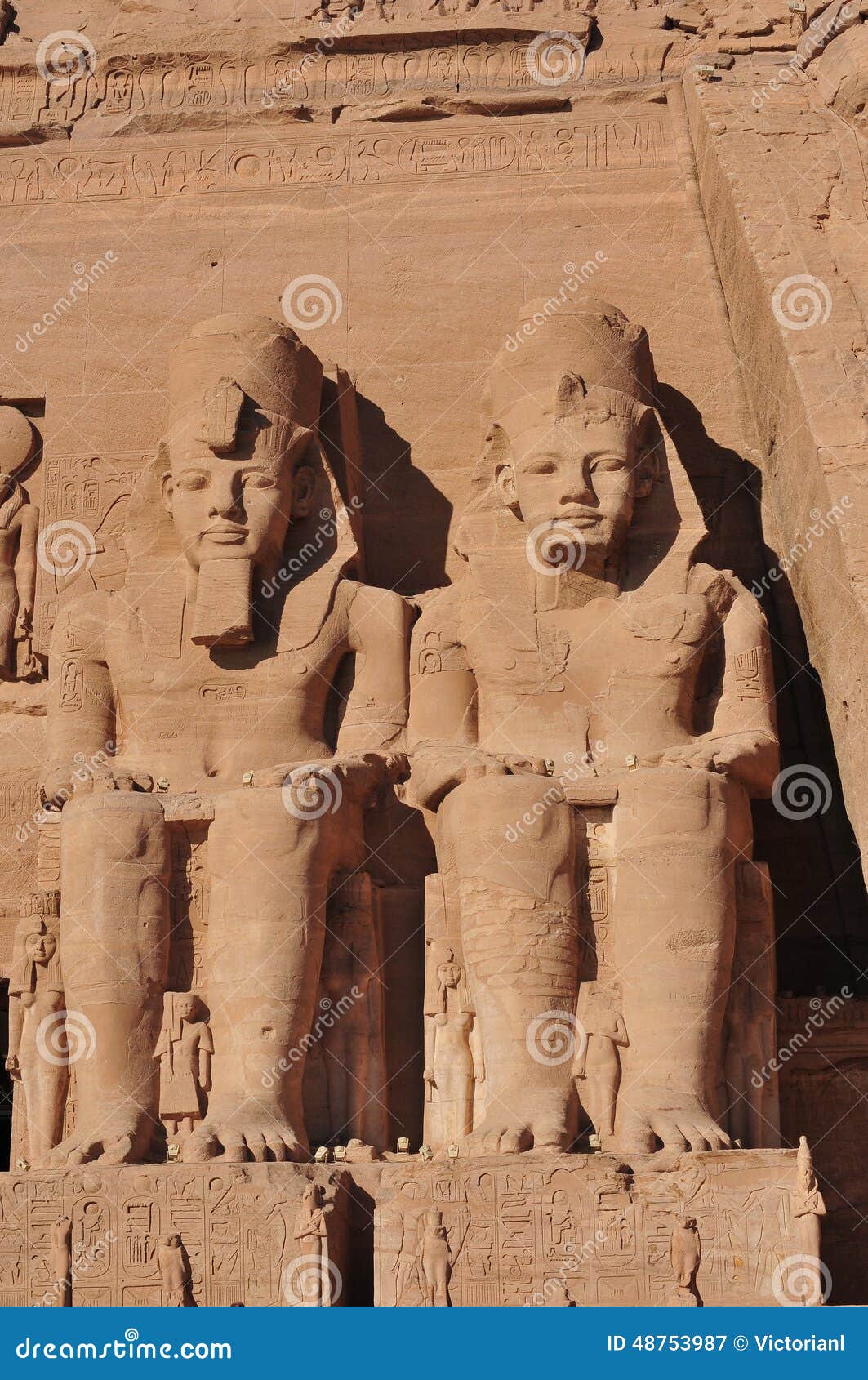 Pharaoh Monument from Abu Simbel, Egypt. Stock Image - Image of ...