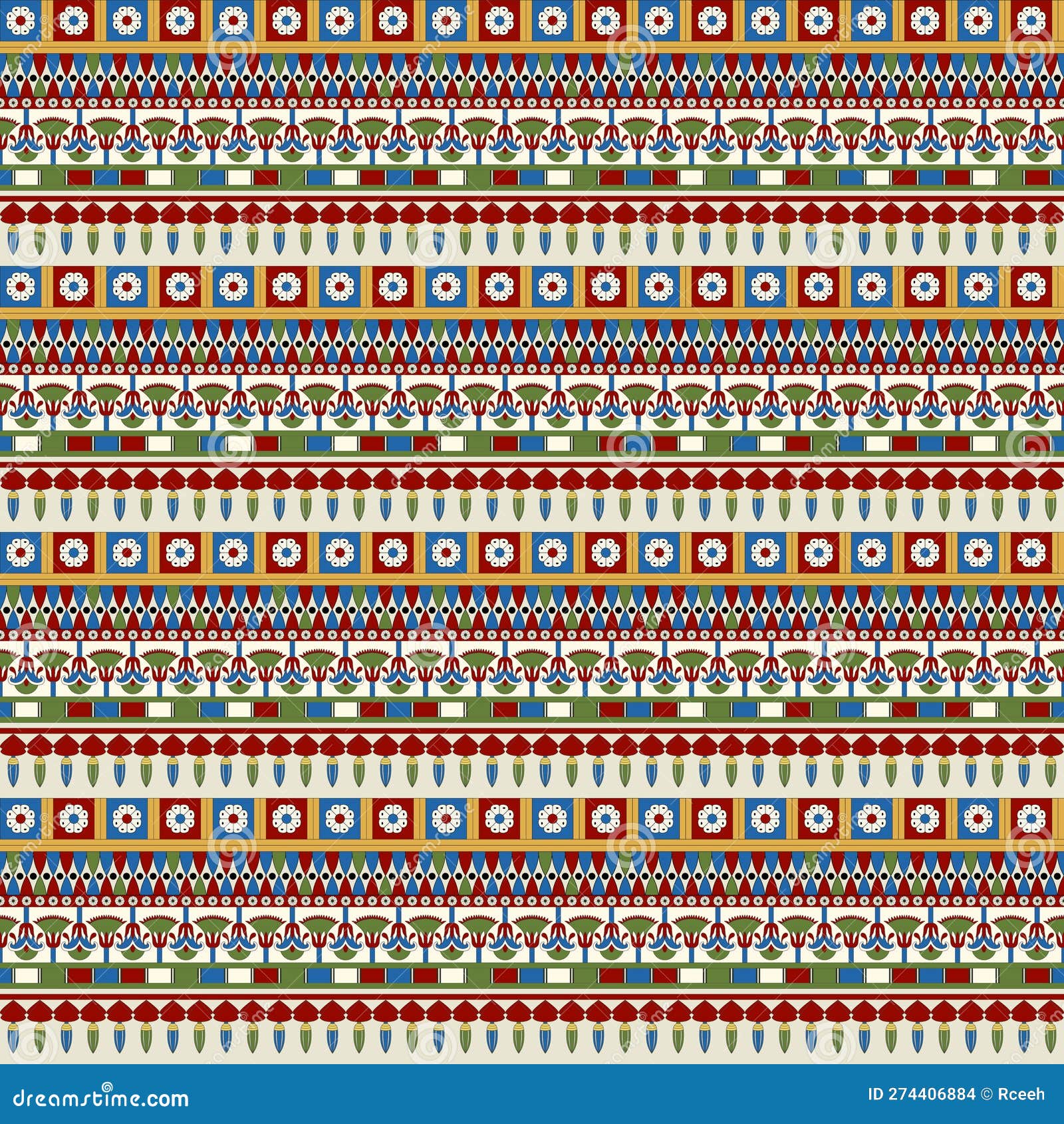 Pharaoh pattern 12 stock vector. Illustration of decorative - 274406884