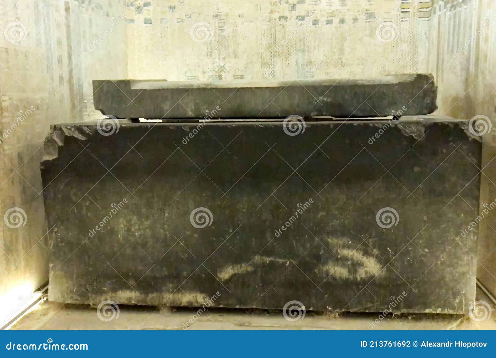 The Pharaoh S Sarcophagus in the Egyptian Pyramid. Granite Sarcophagus ...