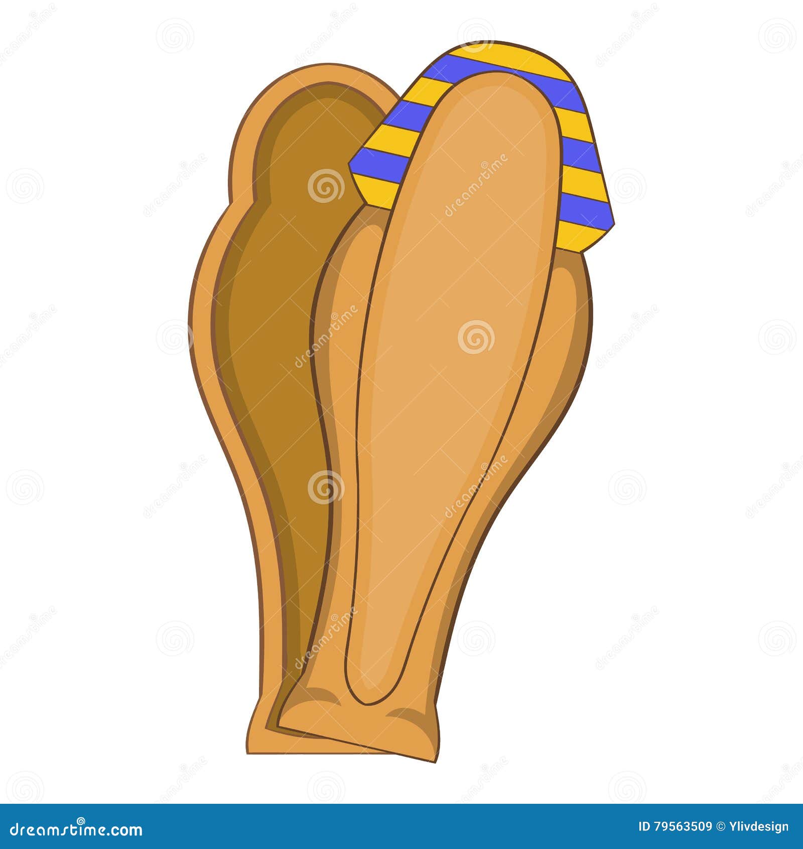 Pharaoh Sarcophagus Icon, Cartoon Style Stock Vector - Illustration of ...