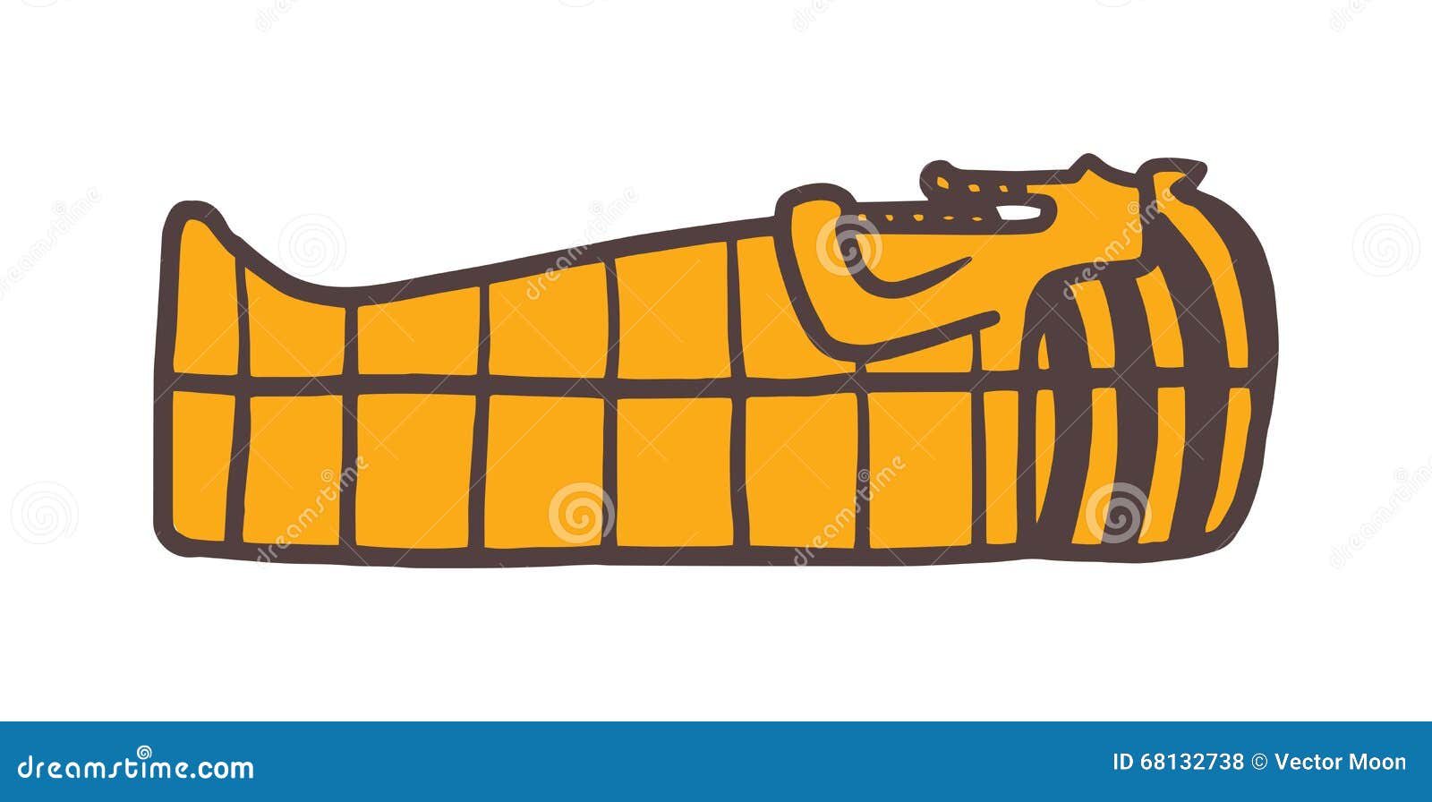 Pharaoh Sarcophagus Icon In Cartoon Style Isolated On White Background ...