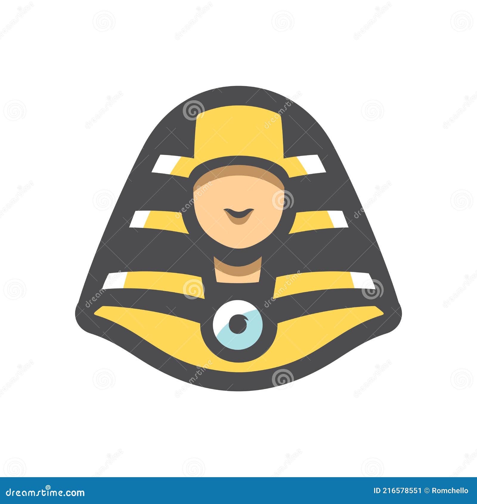 Pharaoh Simple Head Vector Icon Cartoon Illustration Stock Vector ...