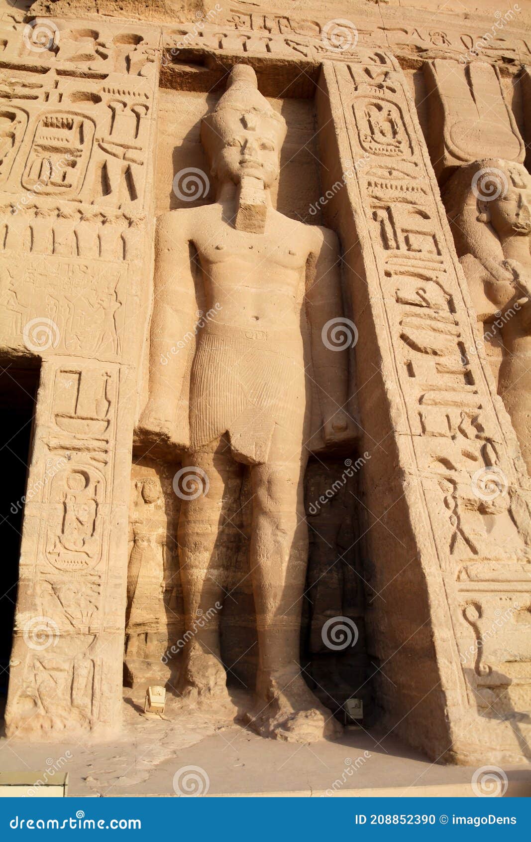 Pharaoh Statue at Nefertari Temple in Abu Simbel Egypt Stock Photo ...
