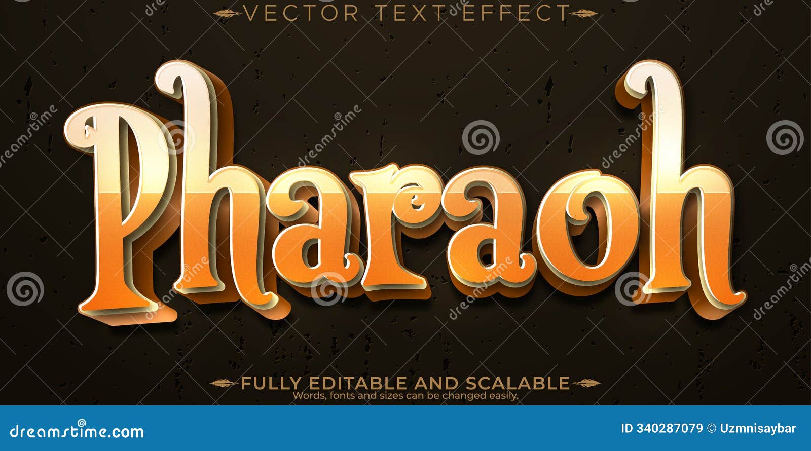 Pharaoh Text Effect, Editable Ancient and Regal Customizable Font Style ...