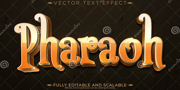 Pharaoh Text Effect, Editable Ancient and Regal Customizable Font Style ...