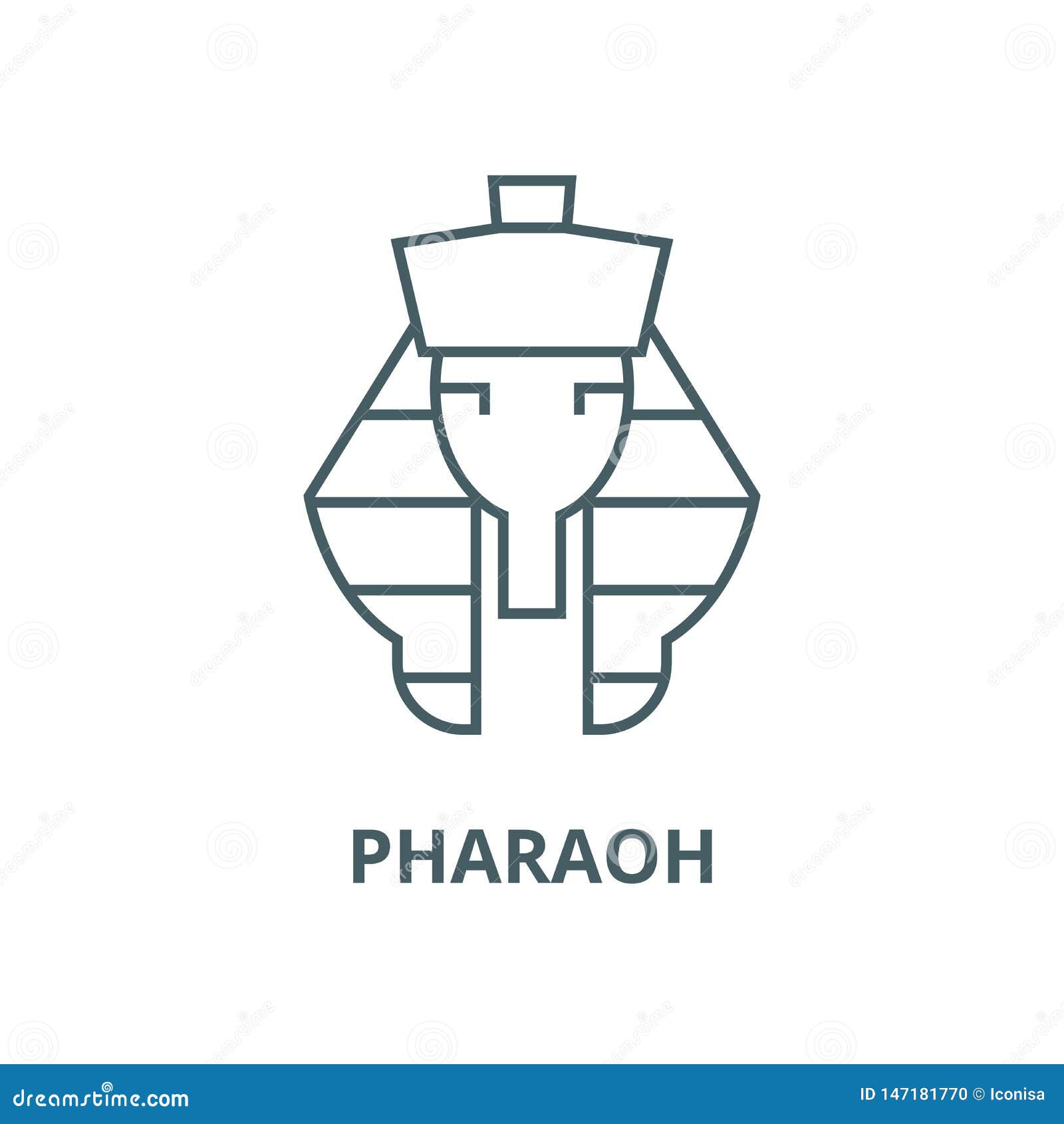 Pharaoh Vector Line Icon, Linear Concept, Outline Sign, Symbol Stock ...