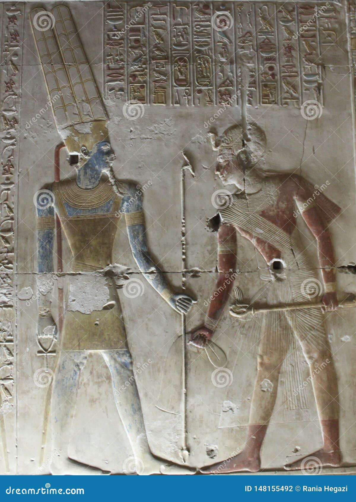 Pharaohs Nas Paredes Em Egito Foto de Stock - Imagem de templos, egipto ...