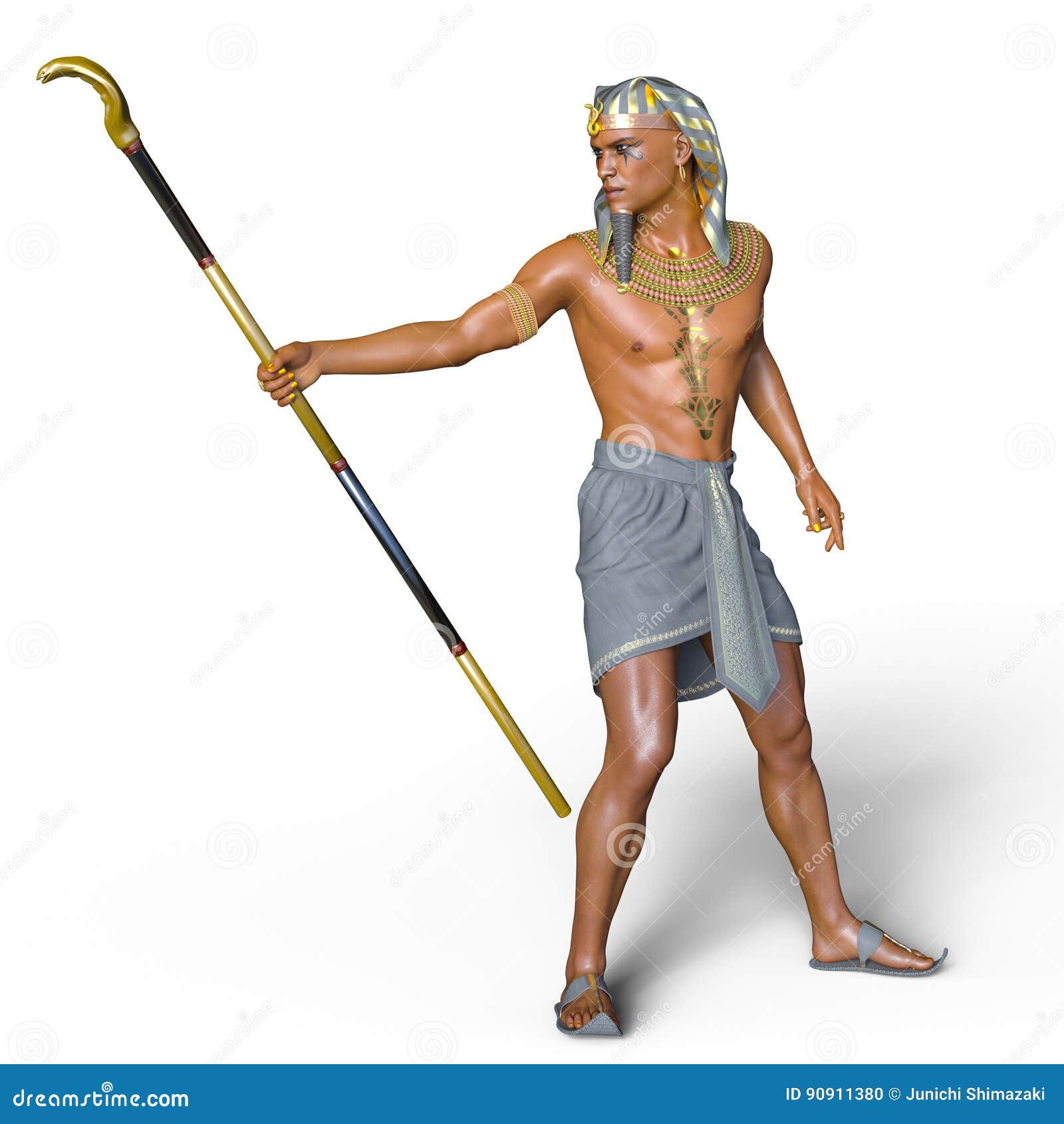 Pharaon illustration stock. Illustration of pose, périodes - 90911380