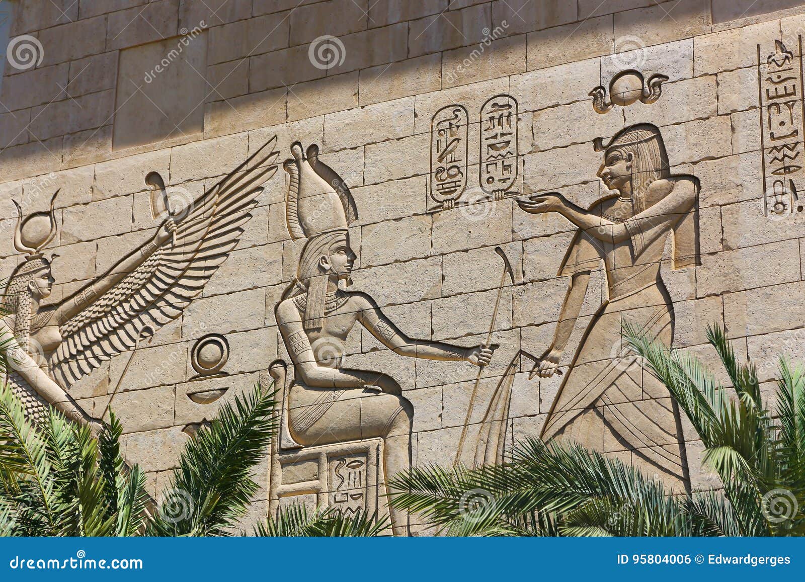 Pharaonic wall editorial photo. Image of edfu, archaeology - 95804006
