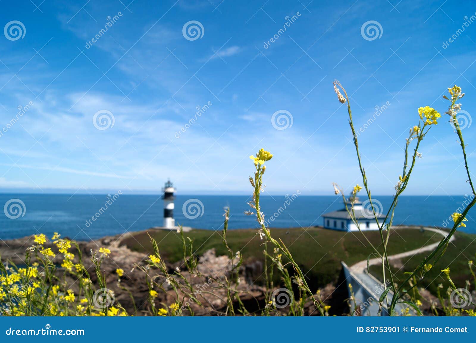 Phare D'Isla Pancha, Ribadeo Image stock - Image du pré, journée: 82753901