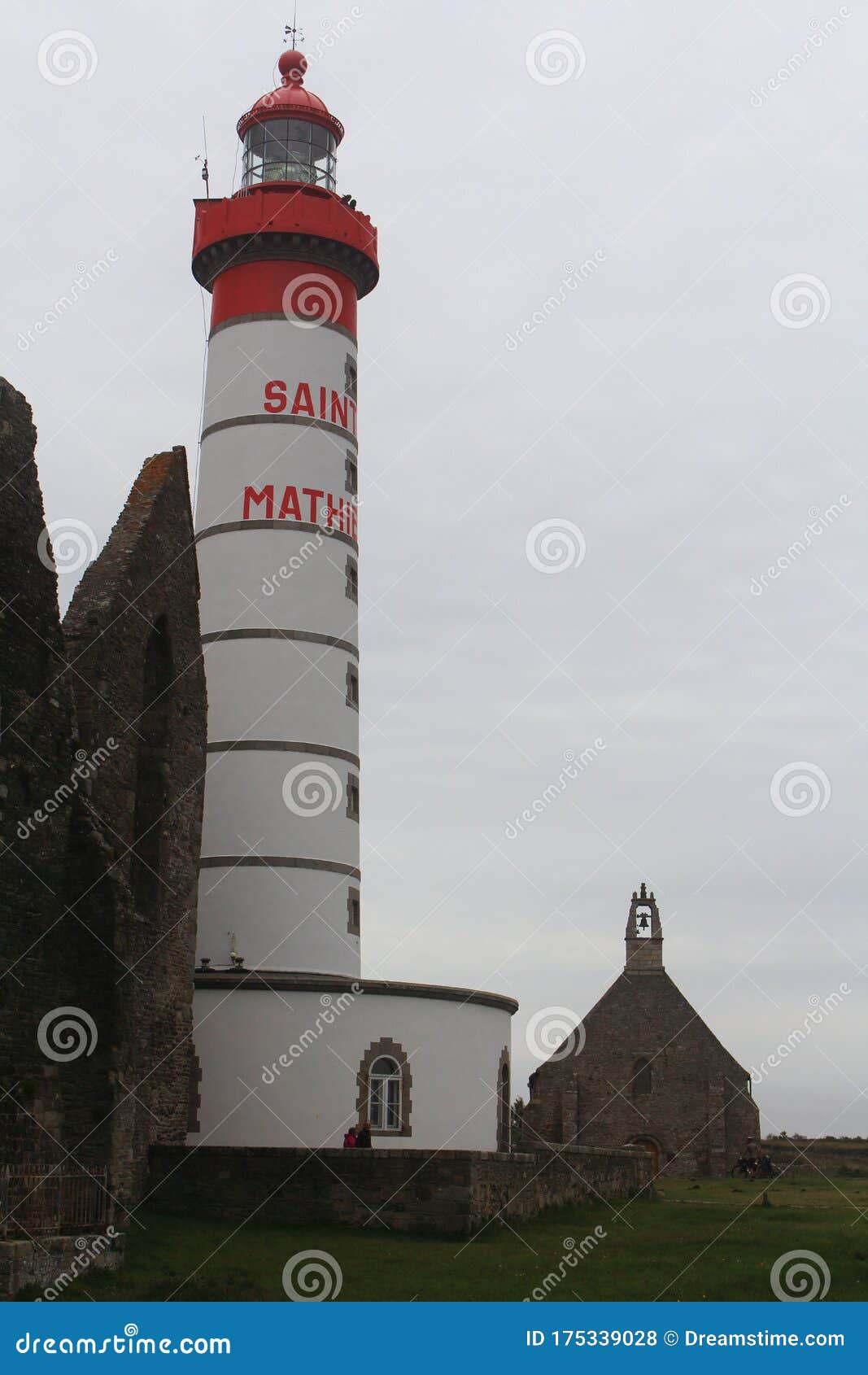 Saint Mathieu stock photo. Image of chapelle, phare - 175339028