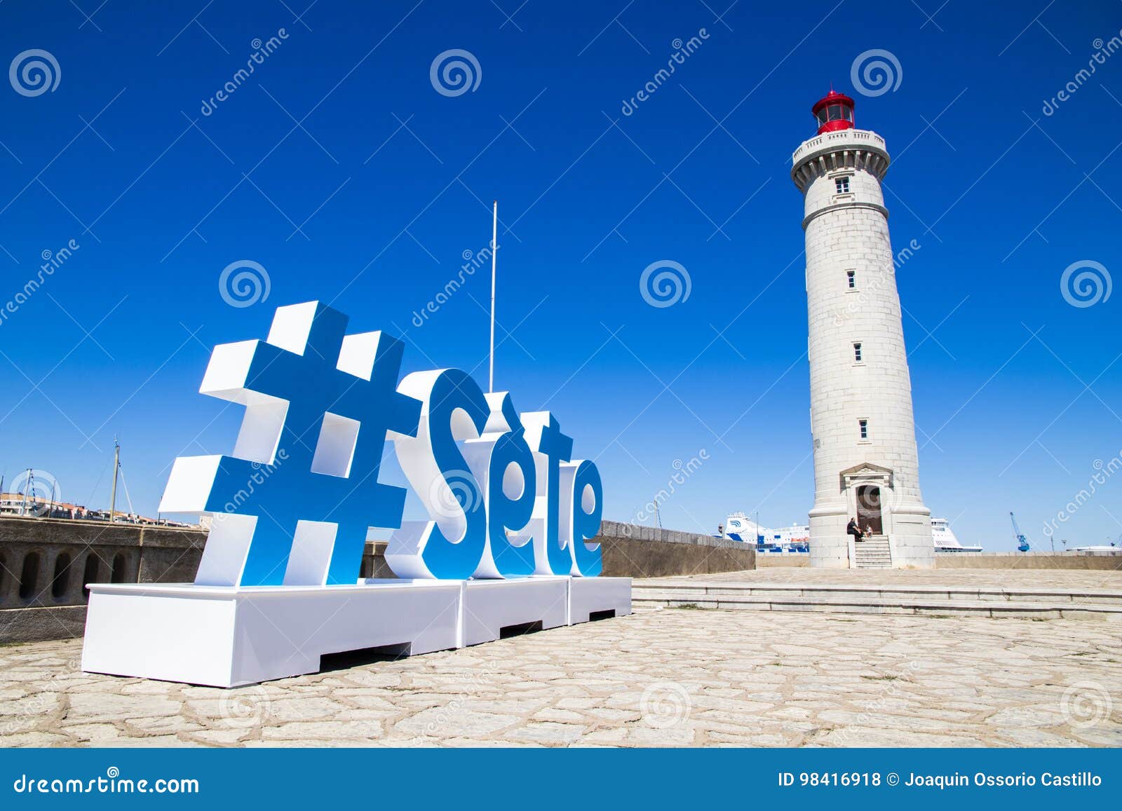 Phare Du Mole St. Louis, Sete, Francia Fotografia Stock Editoriale ...