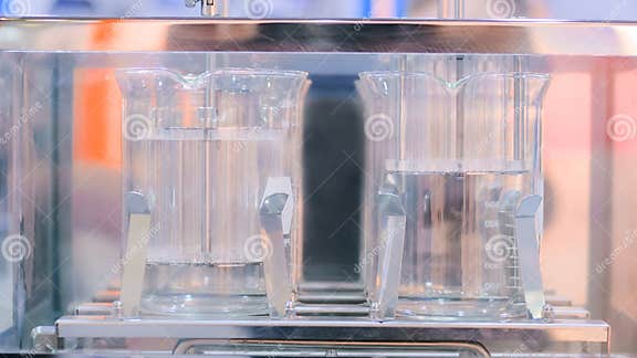 Automatic Tablet Disintegration and Dissolution Apparatus Stock Photo ...