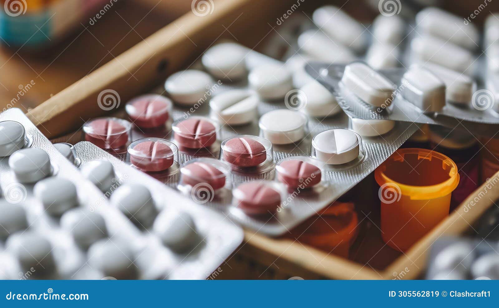 Pharma Variety: Assorted Pills in Capsule. a Medley of Pharmaceuticals ...