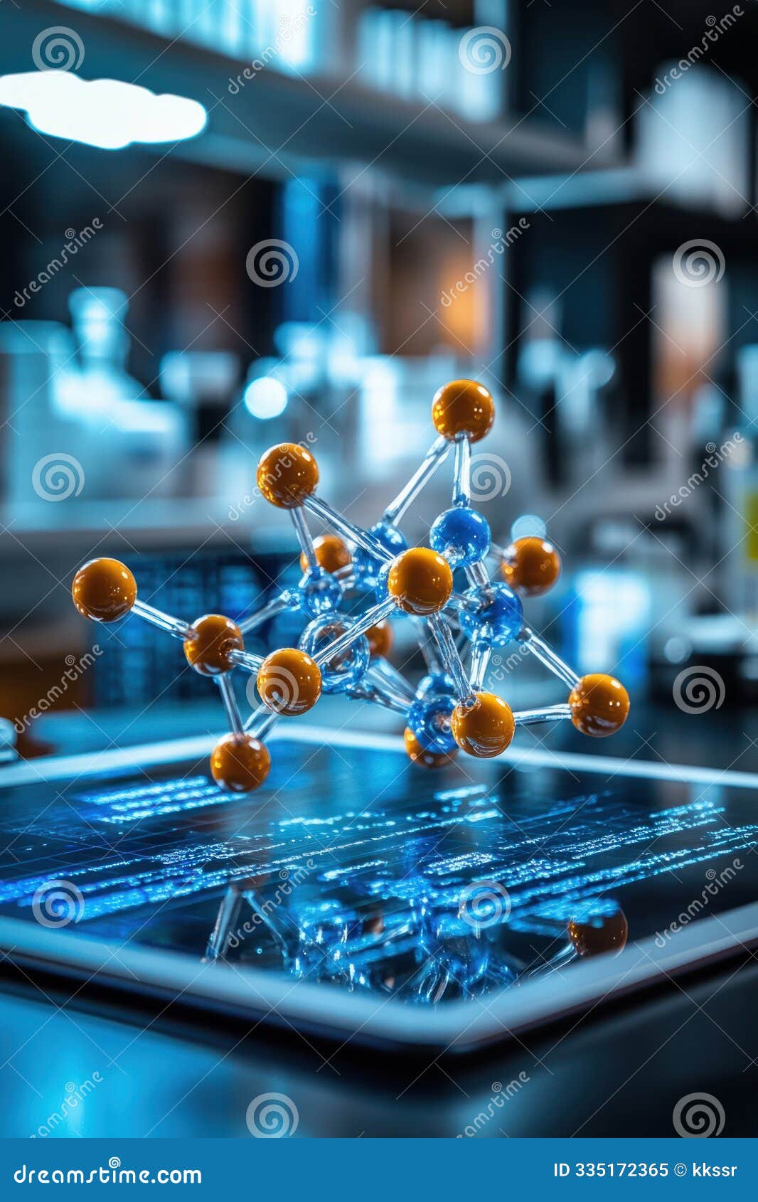 Pharmaceutical Advances, A High-resolution Image Of A Molecular Model ...