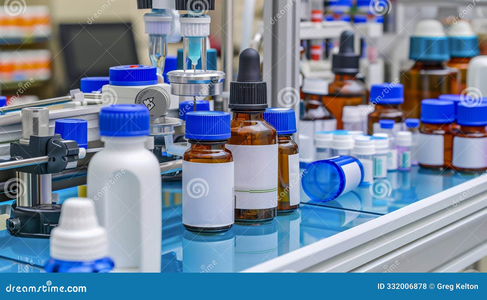 Pharmaceutical Bottles and Vials in Manufacturing Facility Stock ...