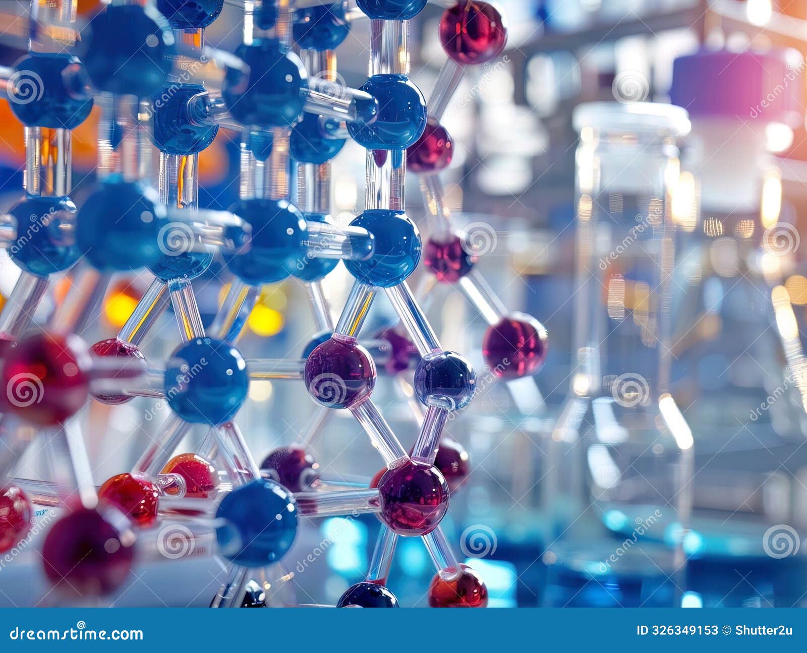 Pharmaceutical Chemistry Vibrant Molecular Structures and Laboratory ...