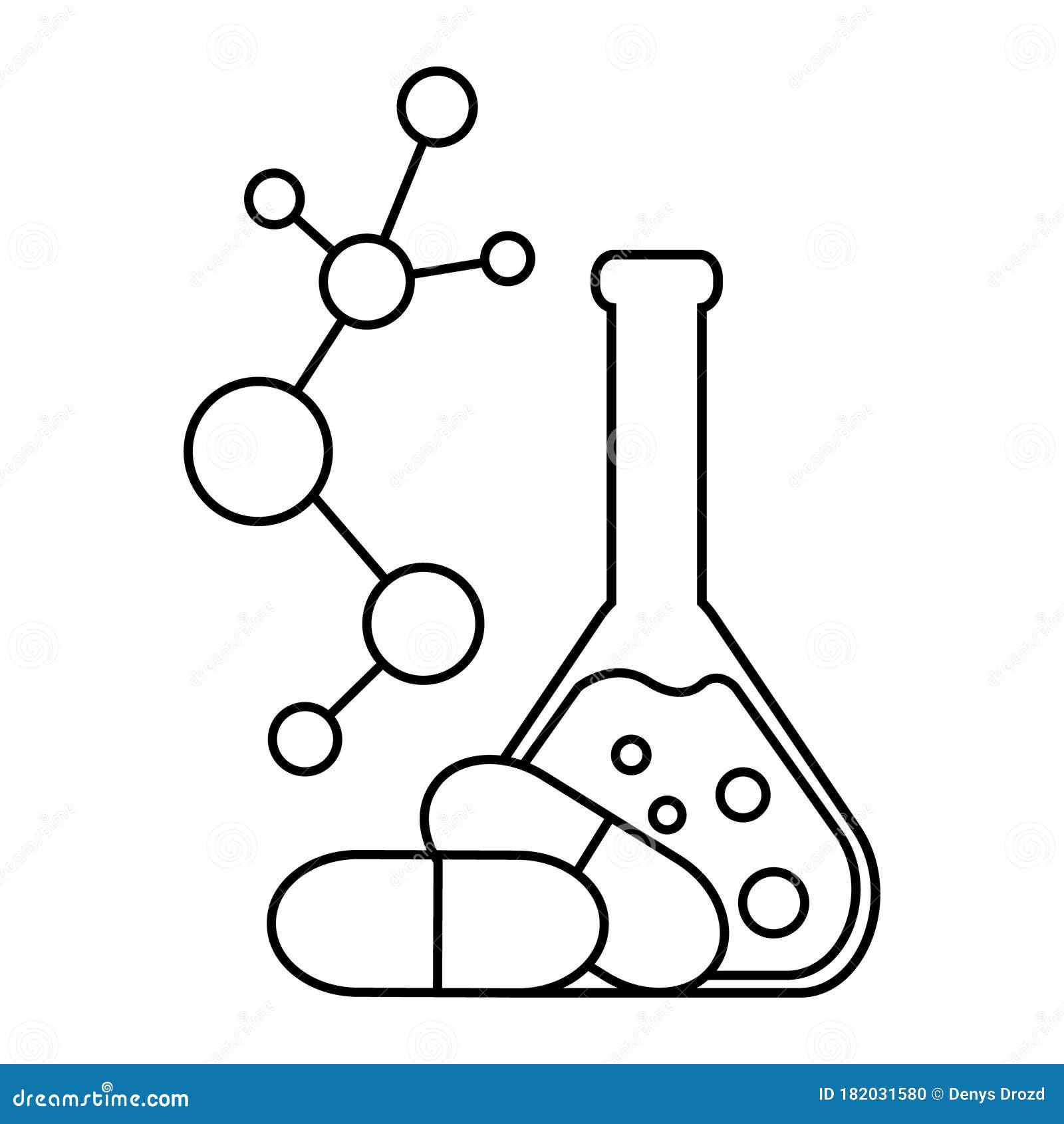 Pharmaceutical Engineering Vector Icon. Drug Formulating Illustration ...