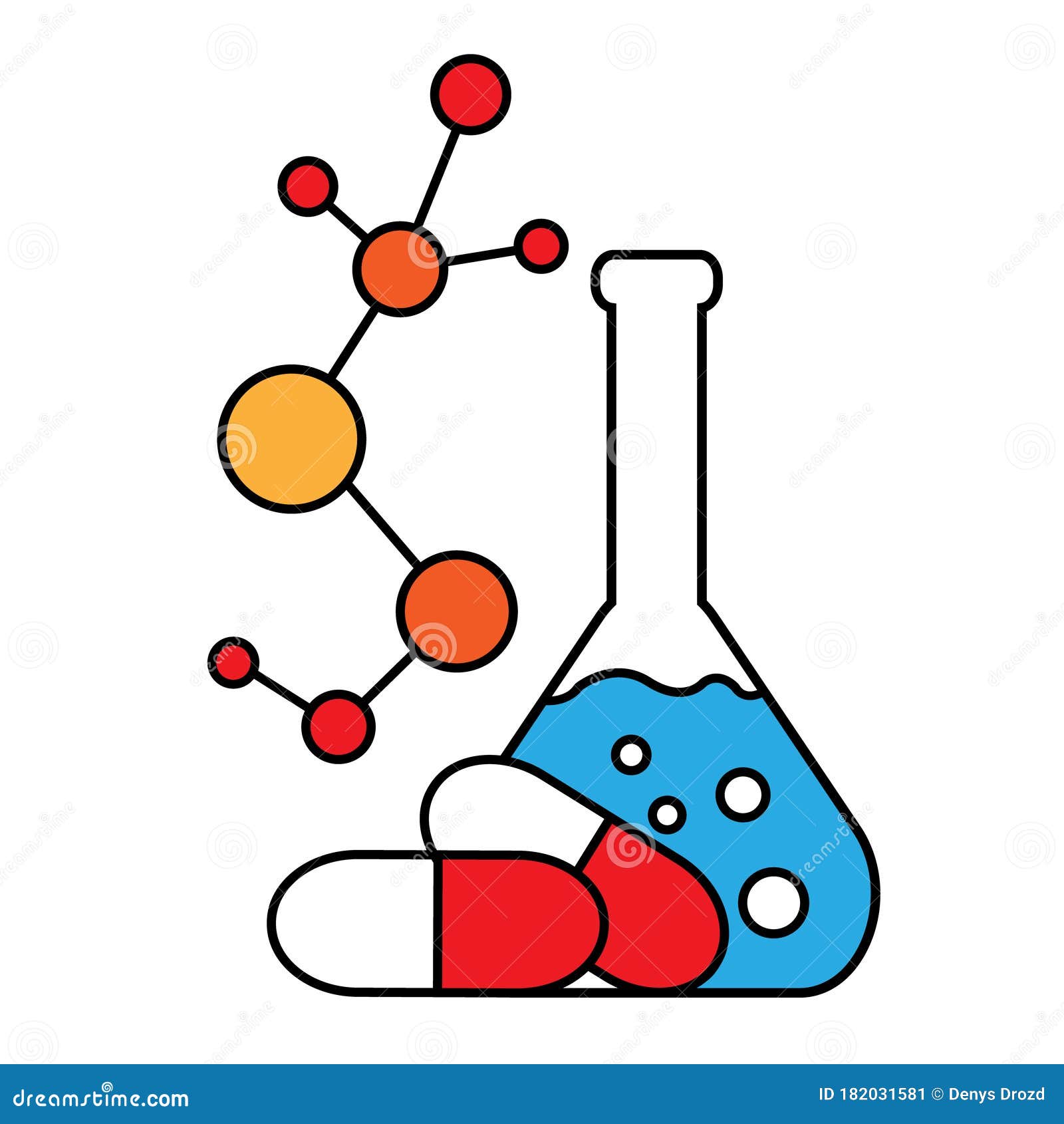Pharmaceutical Engineering Vector Drug Formulating Illustration ...