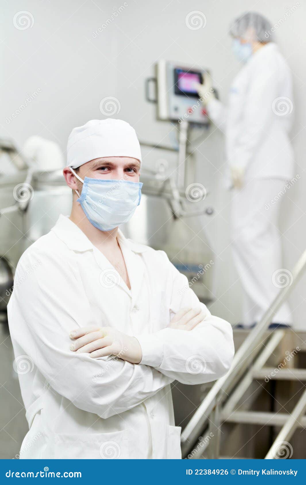 Pharmaceutical Factory Worker Stock Photo - Image of machine, equipmant ...