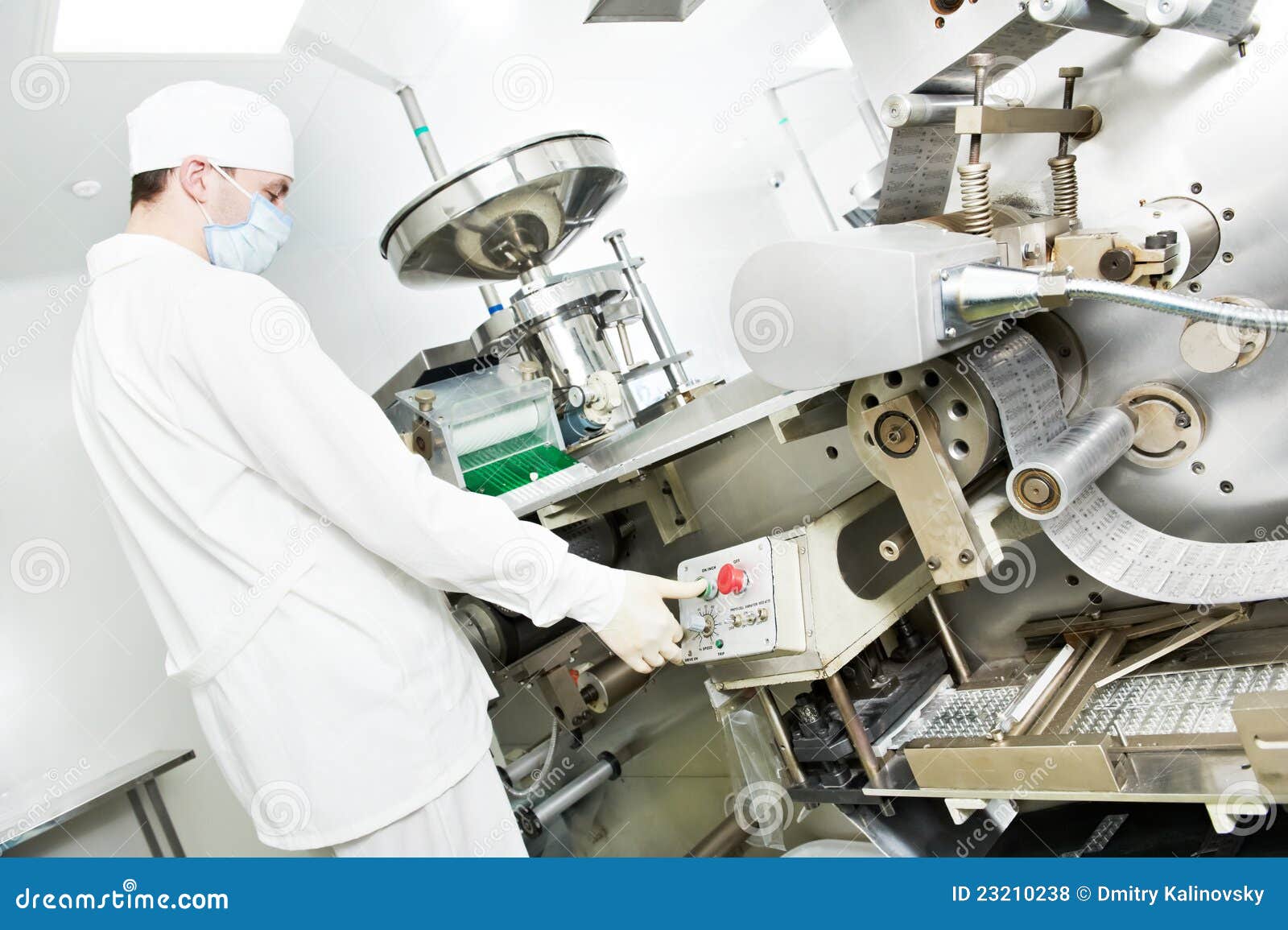 Pharmaceutical Factory Worker Stock Photo - Image of factory ...