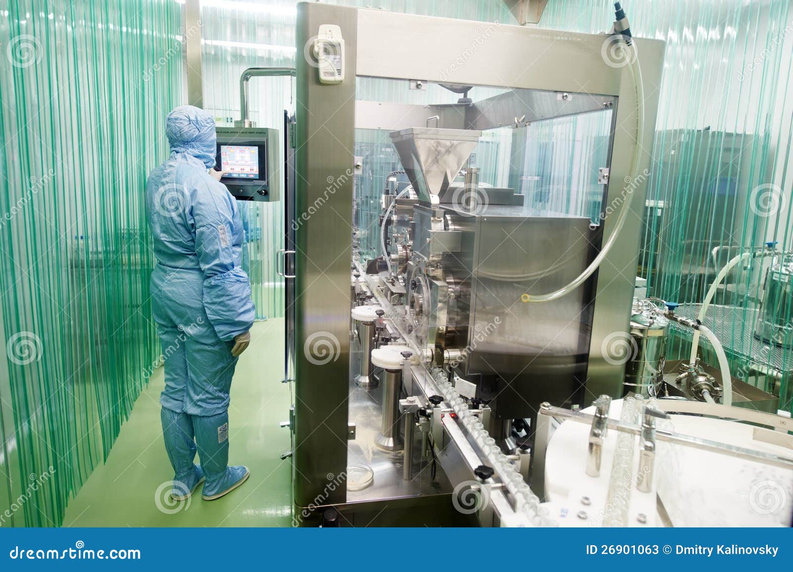 Pharmaceutical Factory Worker Stock Image - Image of operating ...