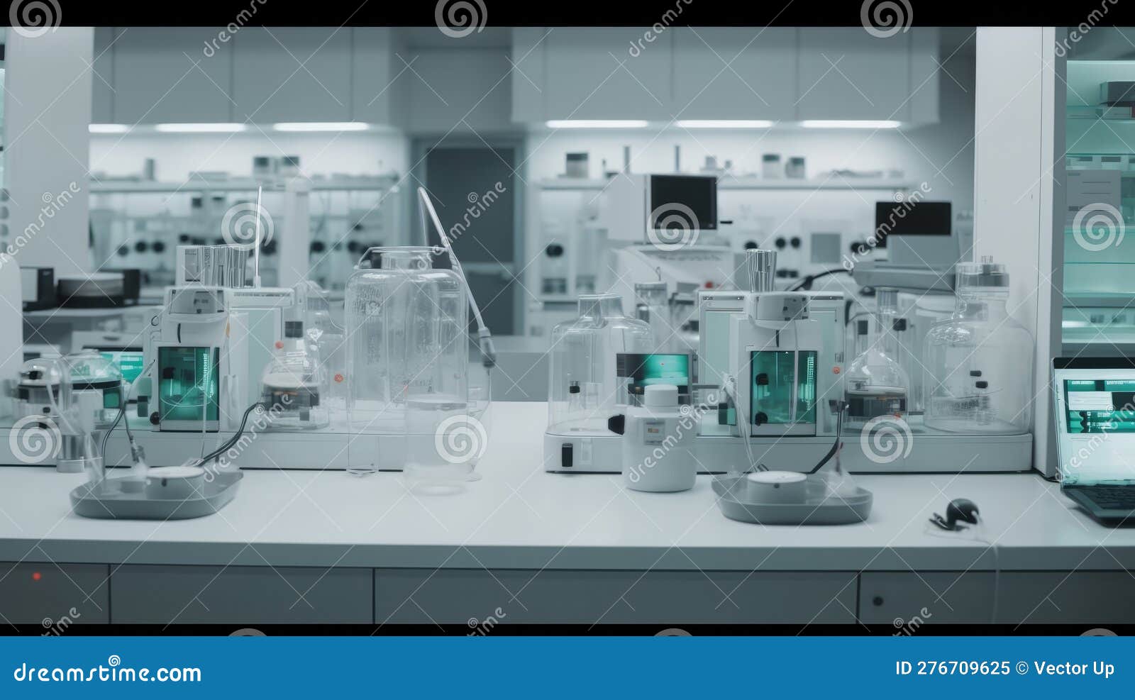Pharmaceutical Lab Equipment in Clean Room. Generative AI Stock ...