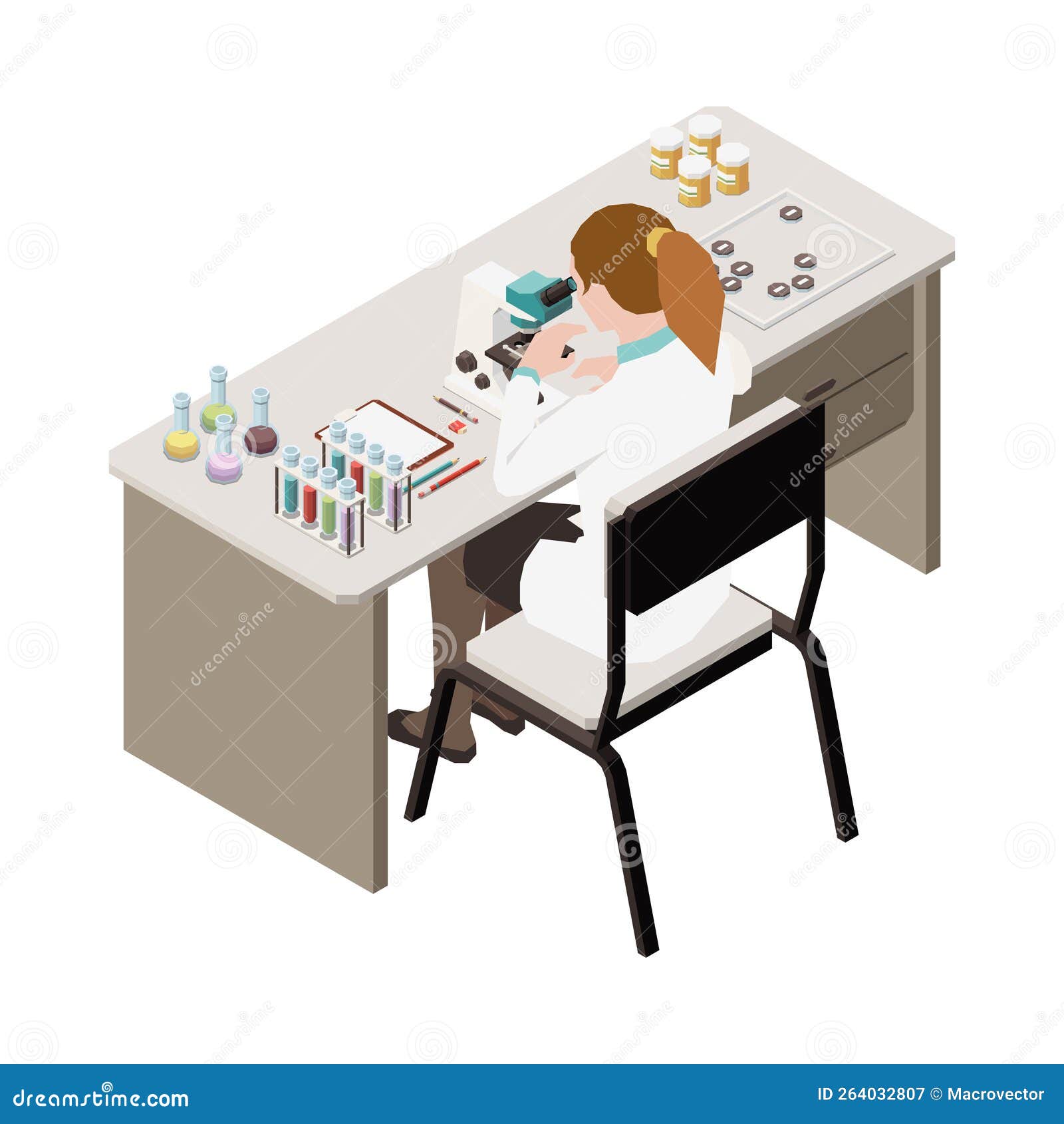 Pharmaceutical Lab Workplace Composition Stock Vector - Illustration of clipart, pharmaceutical ...