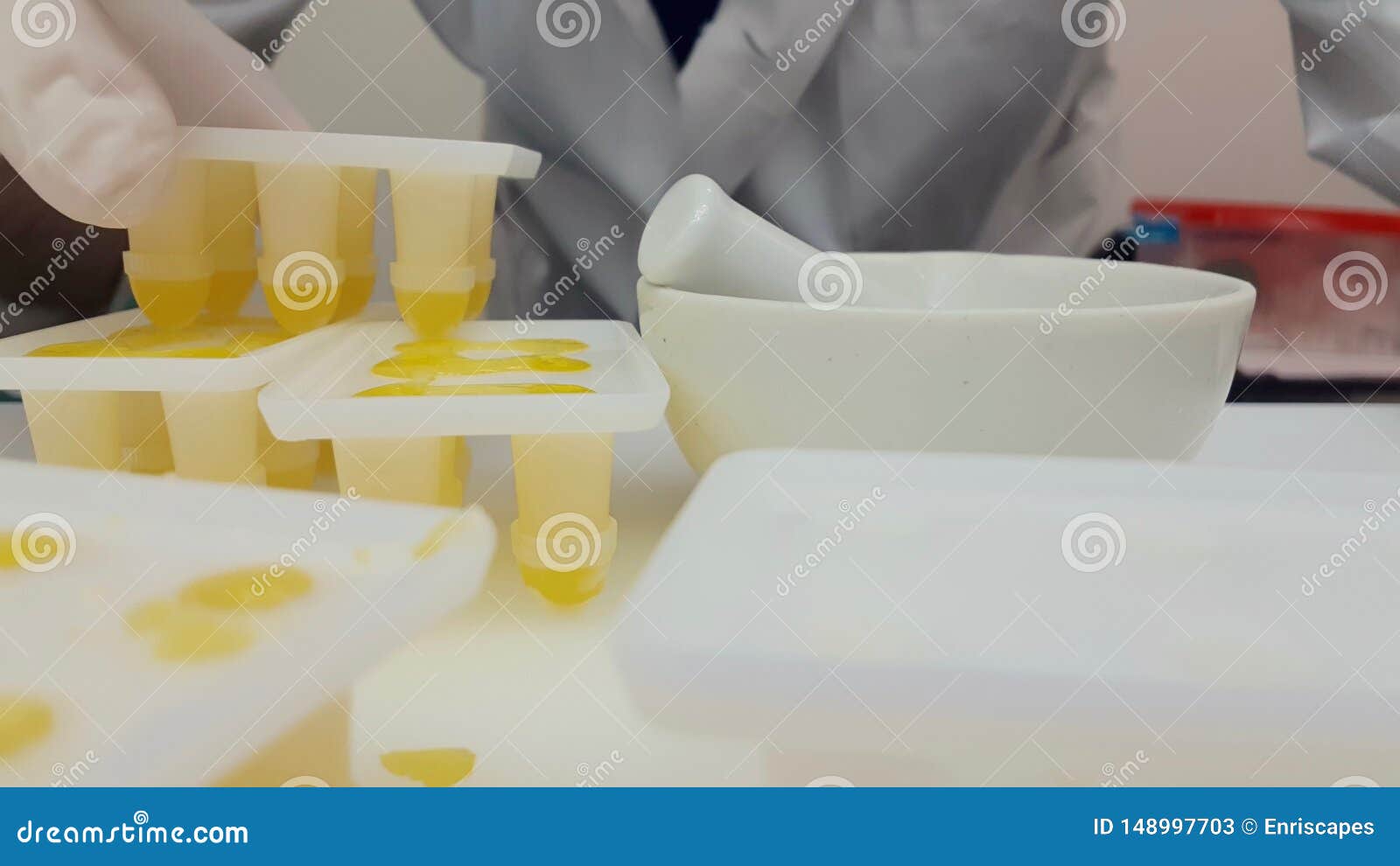 Pharmaceutical Making Yellow Suppositories Stock Image - Image of ...