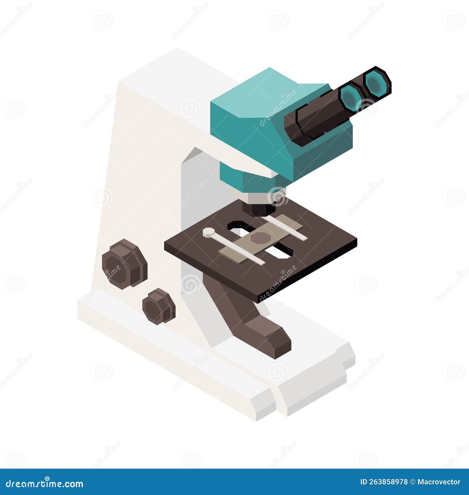 Pharmaceutical Microscope Isometric Composition Stock Vector ...