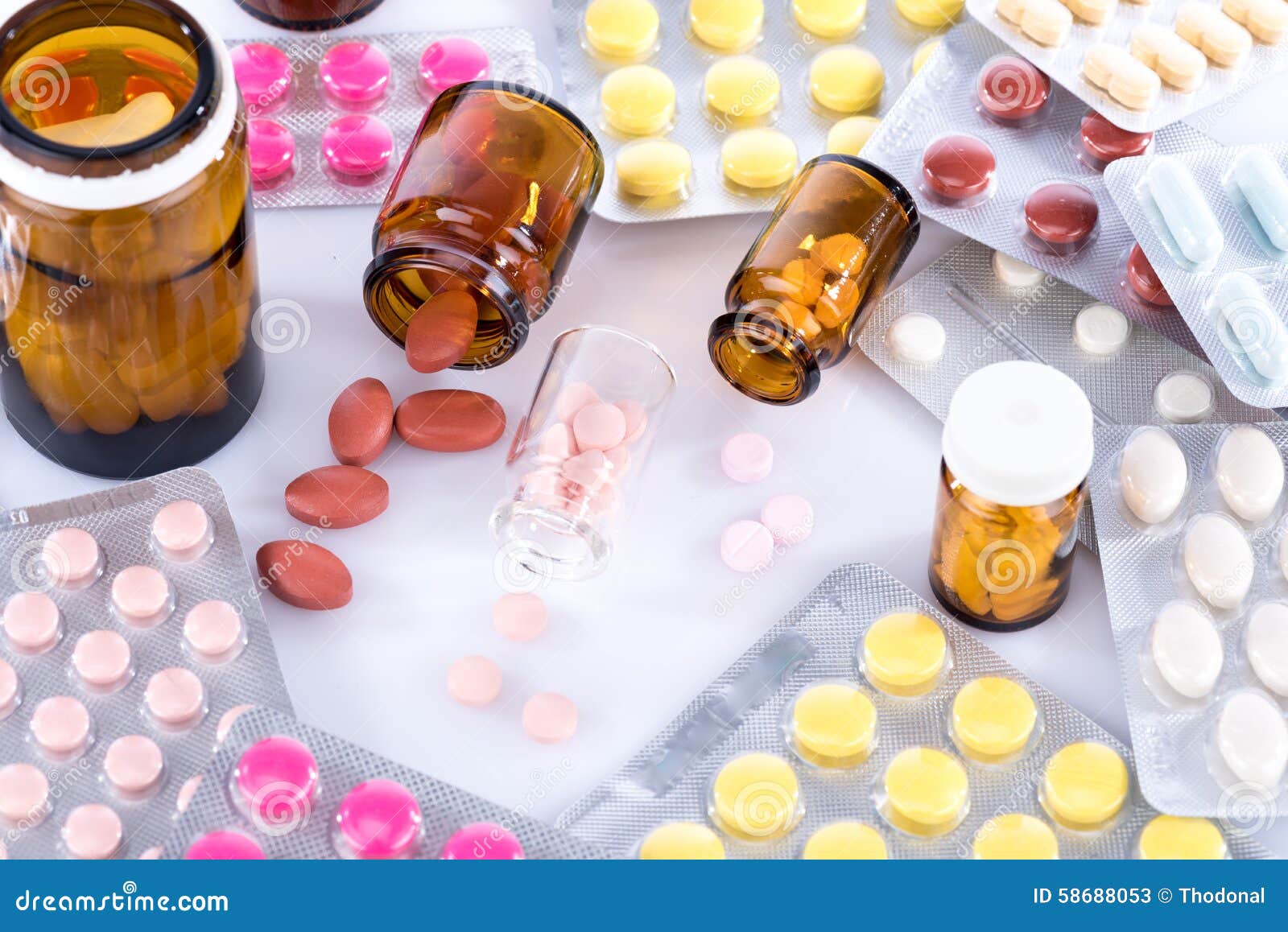 Pharmaceutical pills stock image. Image of drugs, antibiotic - 58688053