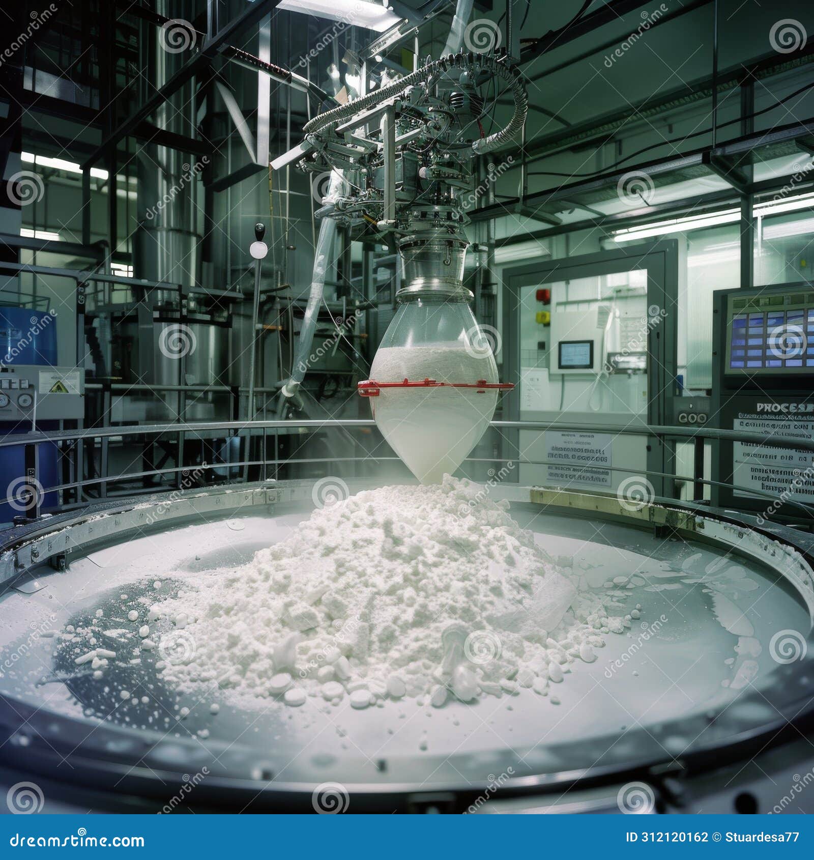 Pharmaceutical Powder Processing Stock Photo - Image of health, sterile ...