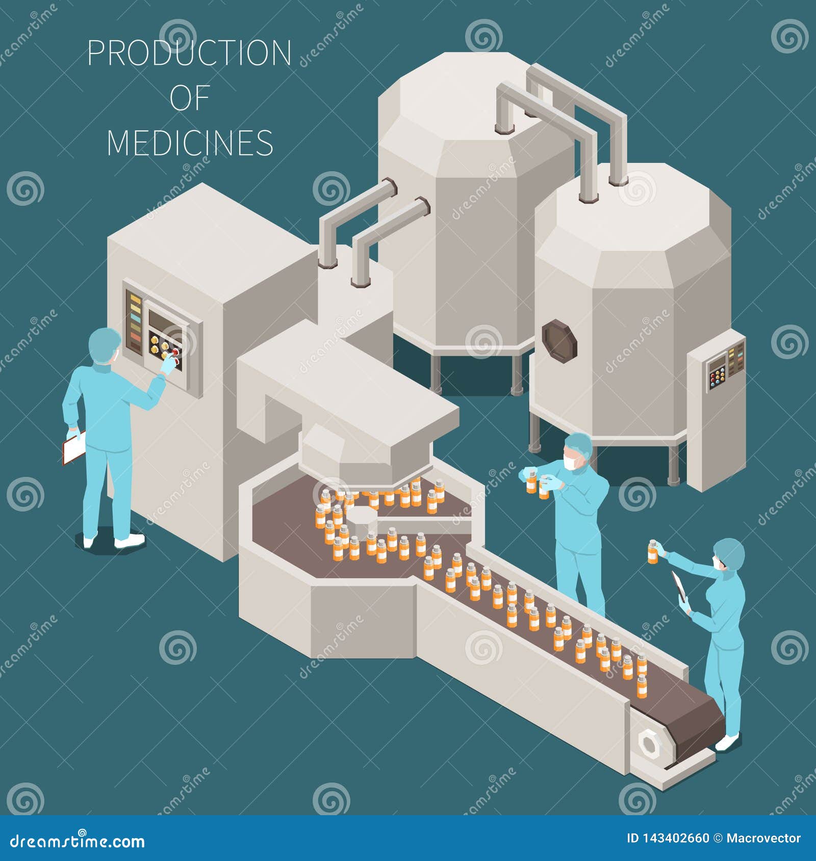 Pharmaceutical Production Icons Set Cartoon Vector | CartoonDealer.com ...